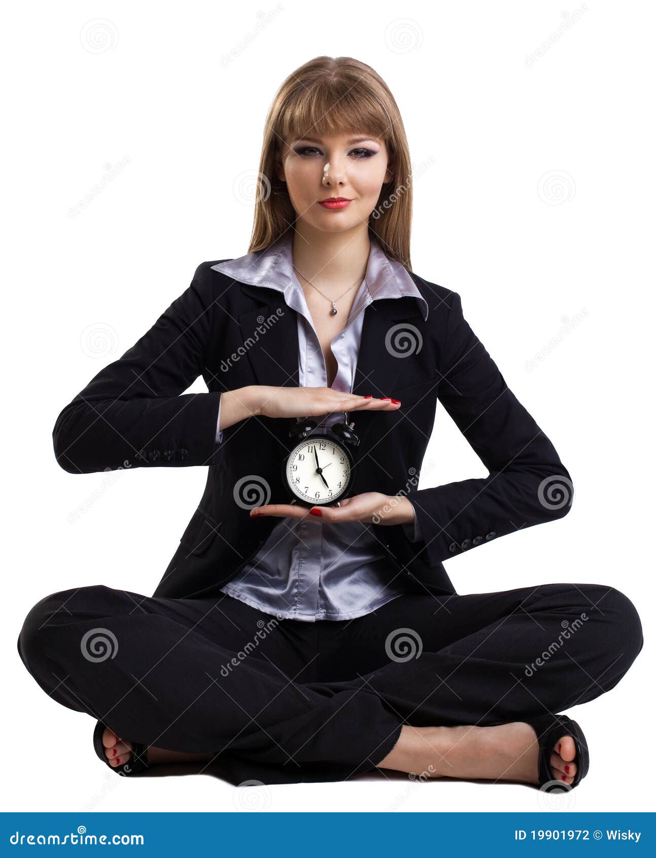 Yoga in Business - Easy Time Management Isolated Stock Photo - Image of ...