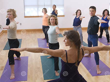 Yoga Class stock photo. Image of students, caucasian, meditate - 7060900