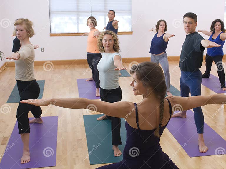 Yoga Class stock photo. Image of students, caucasian, meditate - 7060900