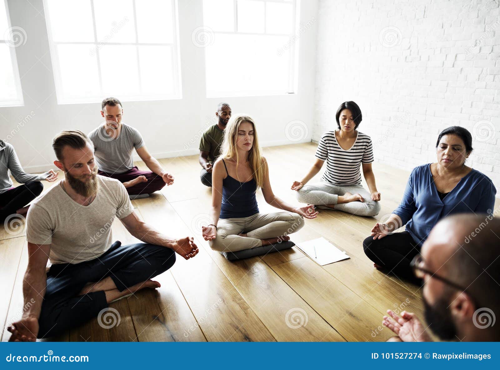 Yoga class concept stock photo. Image of indoors, hobbies - 101527274