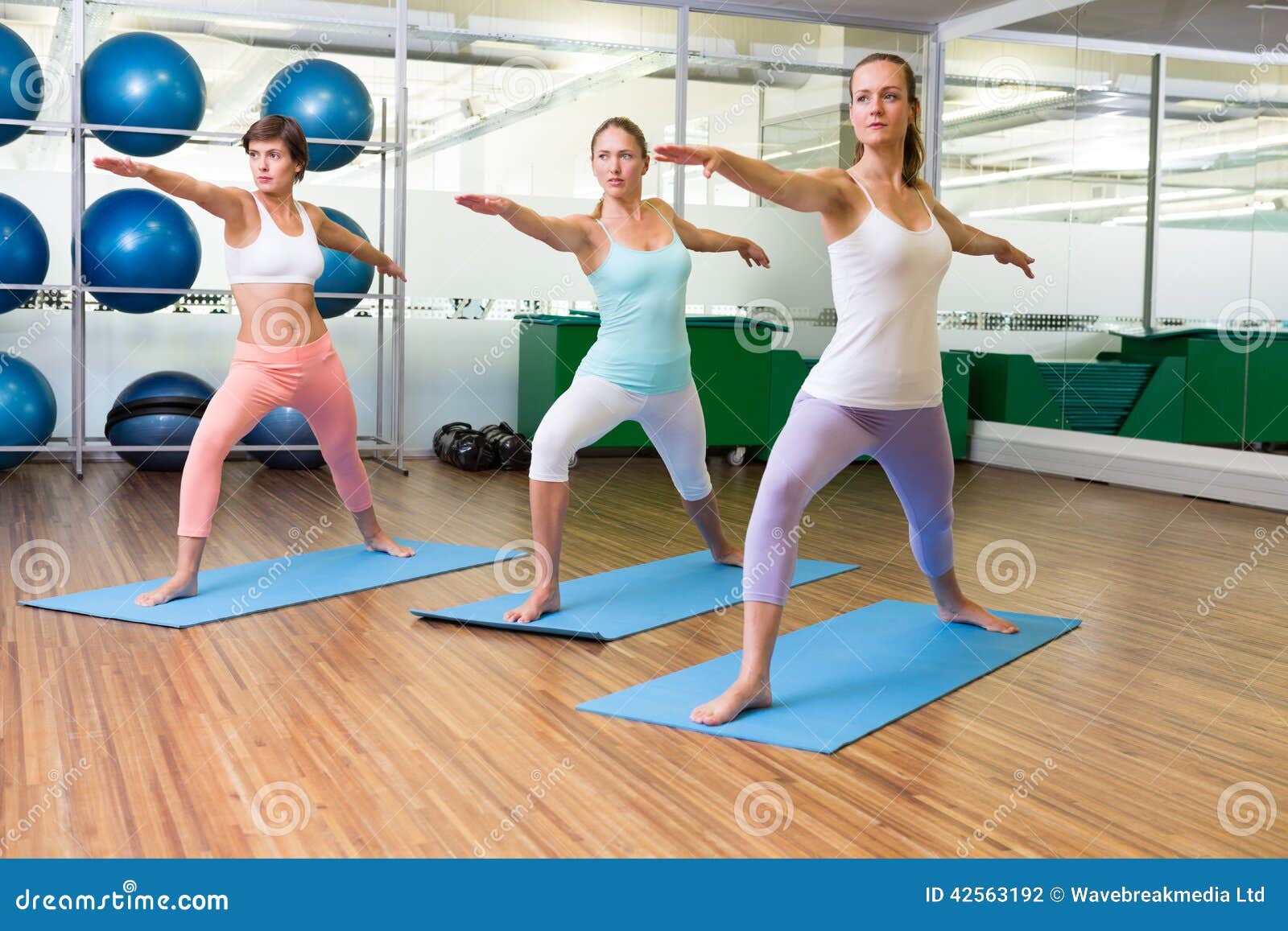 Yoga Class in Fitness Studio Stock Photo - Image of indoors, recreation ...