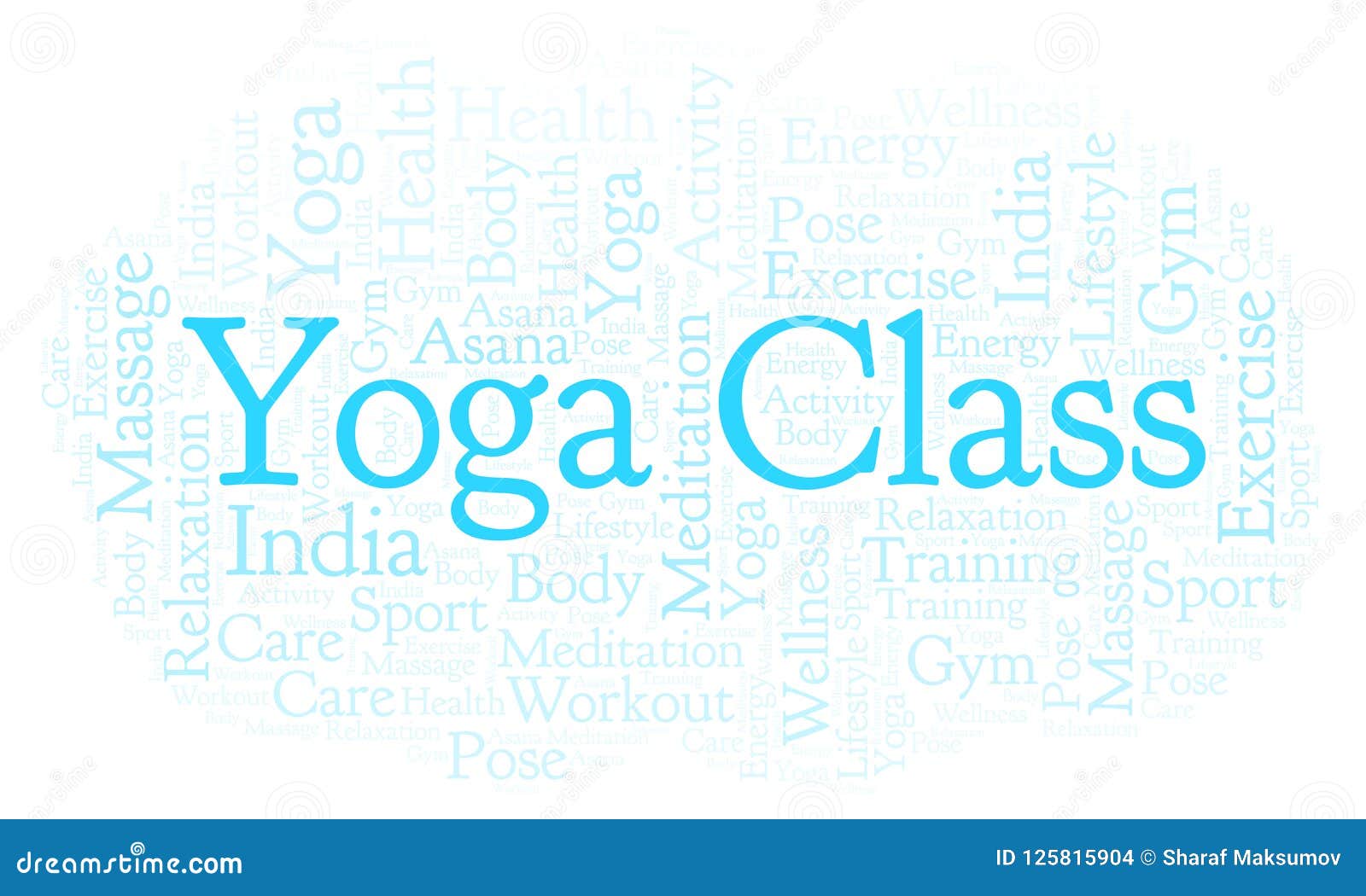 Yoga Class word cloud. stock illustration. Illustration of class ...