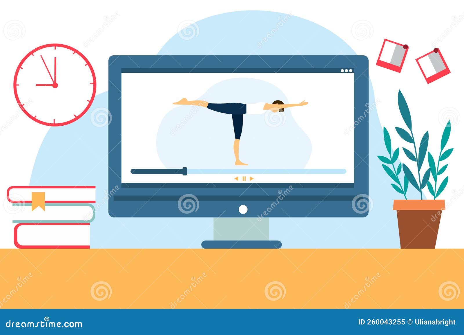 Yoga Classes at Home. the Coach Conducts Classes Online. Interactive ...