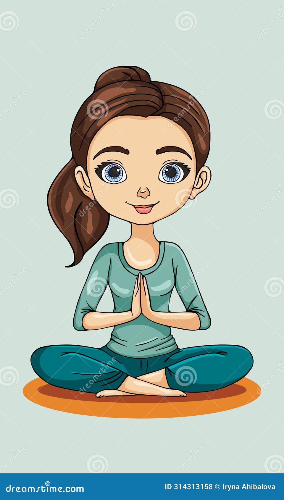 Yoga Serenity - Calm Practice Character Stock Vector - Illustration of ...
