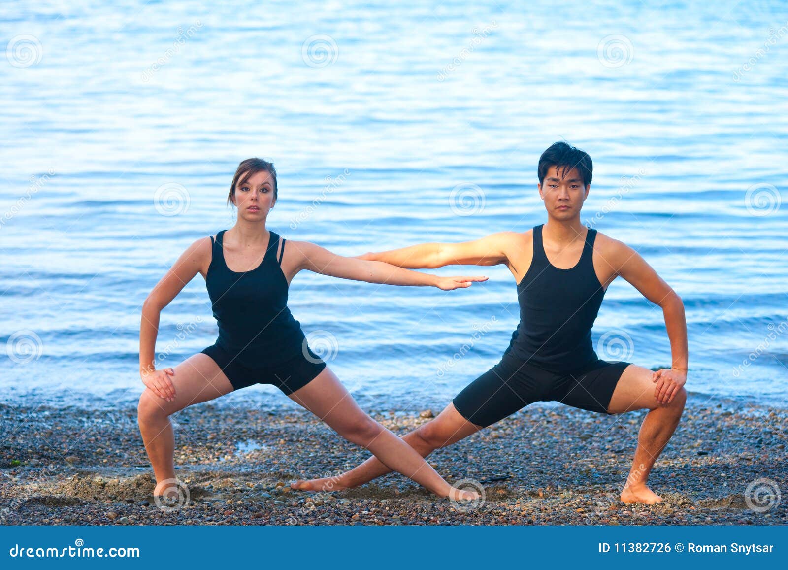 Yoga for couples stock photo. Image of fitness, nature - 11382726