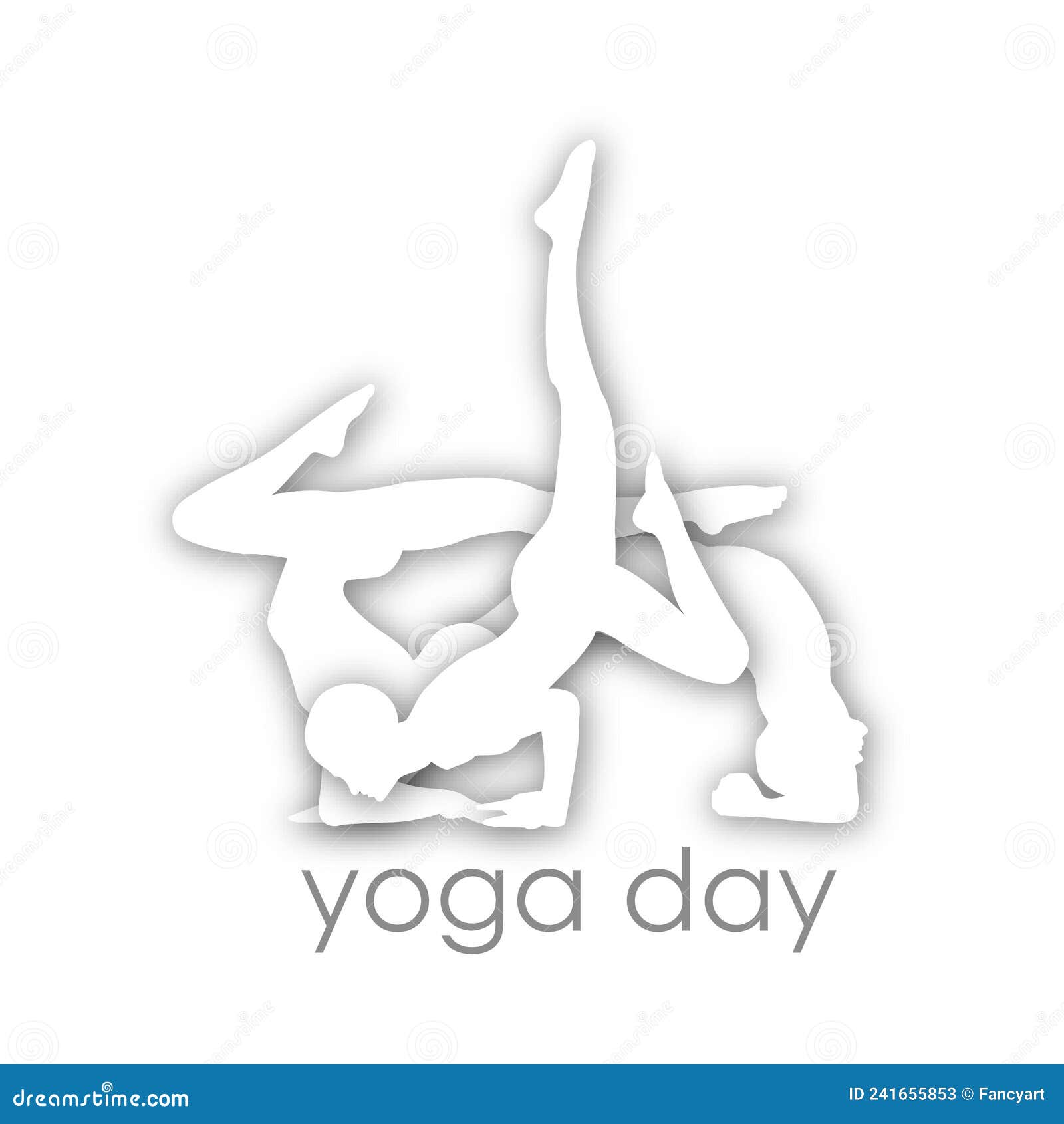 Yoga Day Yoga Poses With Energy Fields Cartoon Vector | CartoonDealer ...