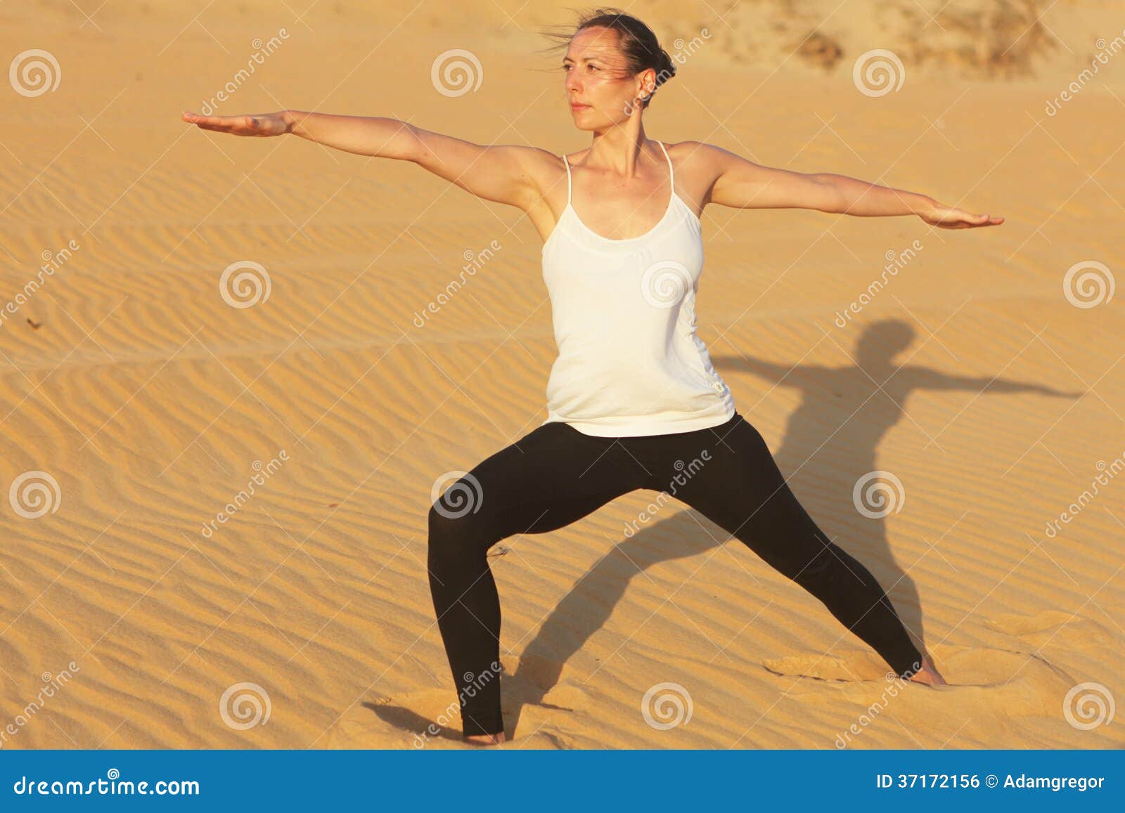 Yoga in the desert stock photo. Image of stone, sunset - 37172156