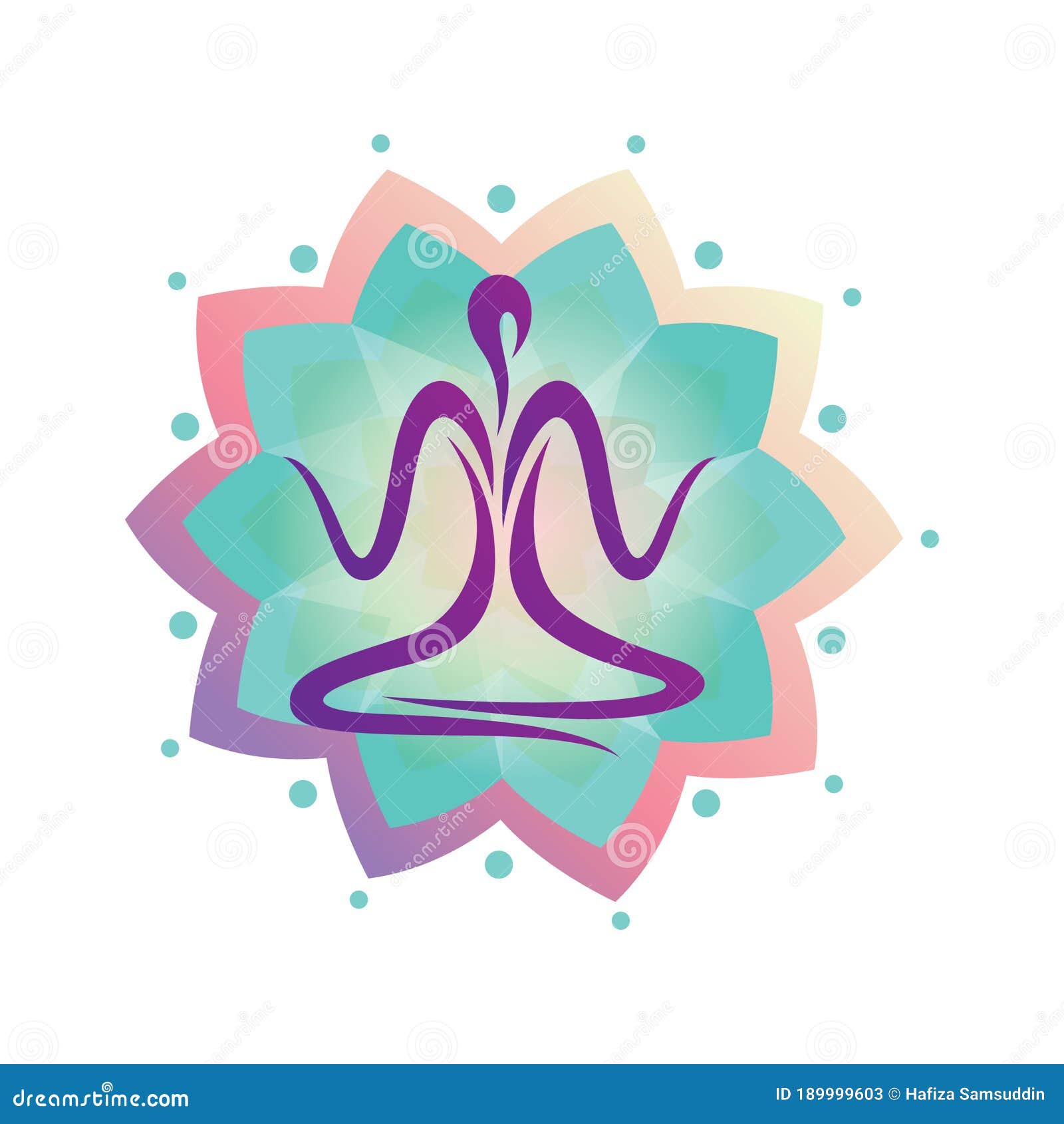 Yoga Easy Pose. Vector Illustration Decorative Design Stock Vector ...