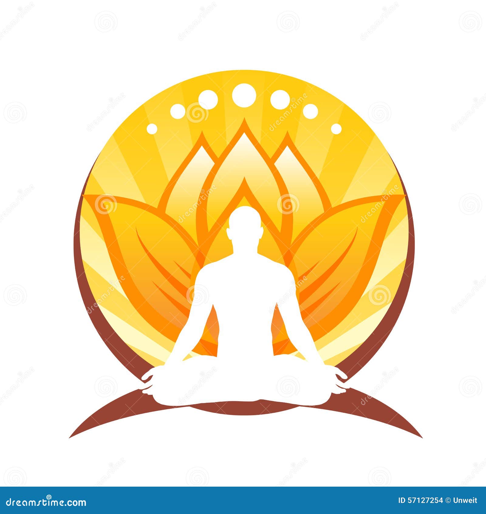 Yoga-Emblem vektor abbildung. Illustration von gesundheit - 57127254