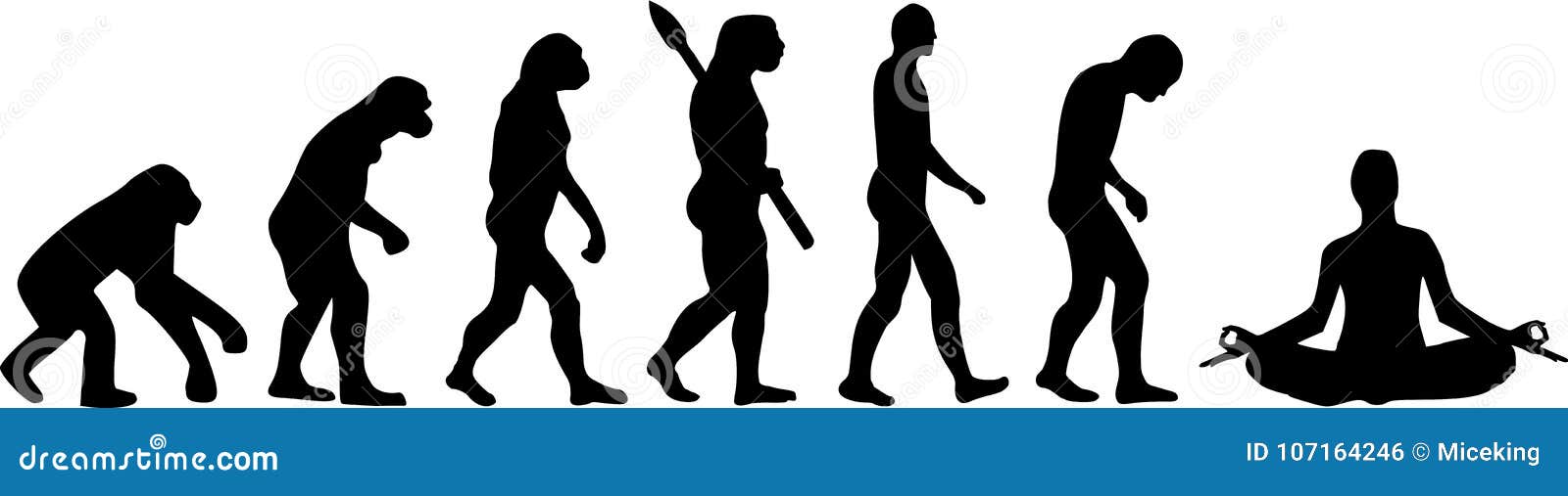 Yoga Evolution vector stock vector. Illustration of relax - 107164246