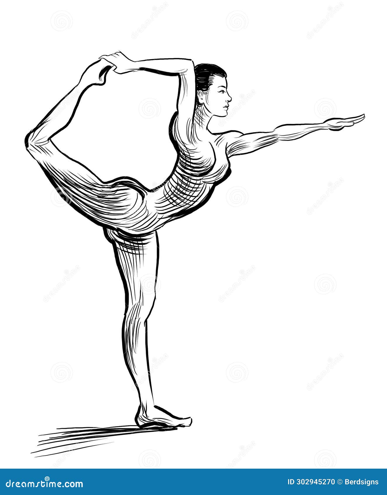 Yoga exercise stock illustration. Illustration of woman - 302945270