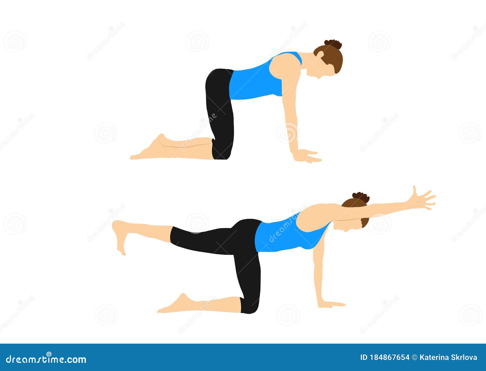 Yoga Exercises Motivation for Your Workout Stock Illustration ...