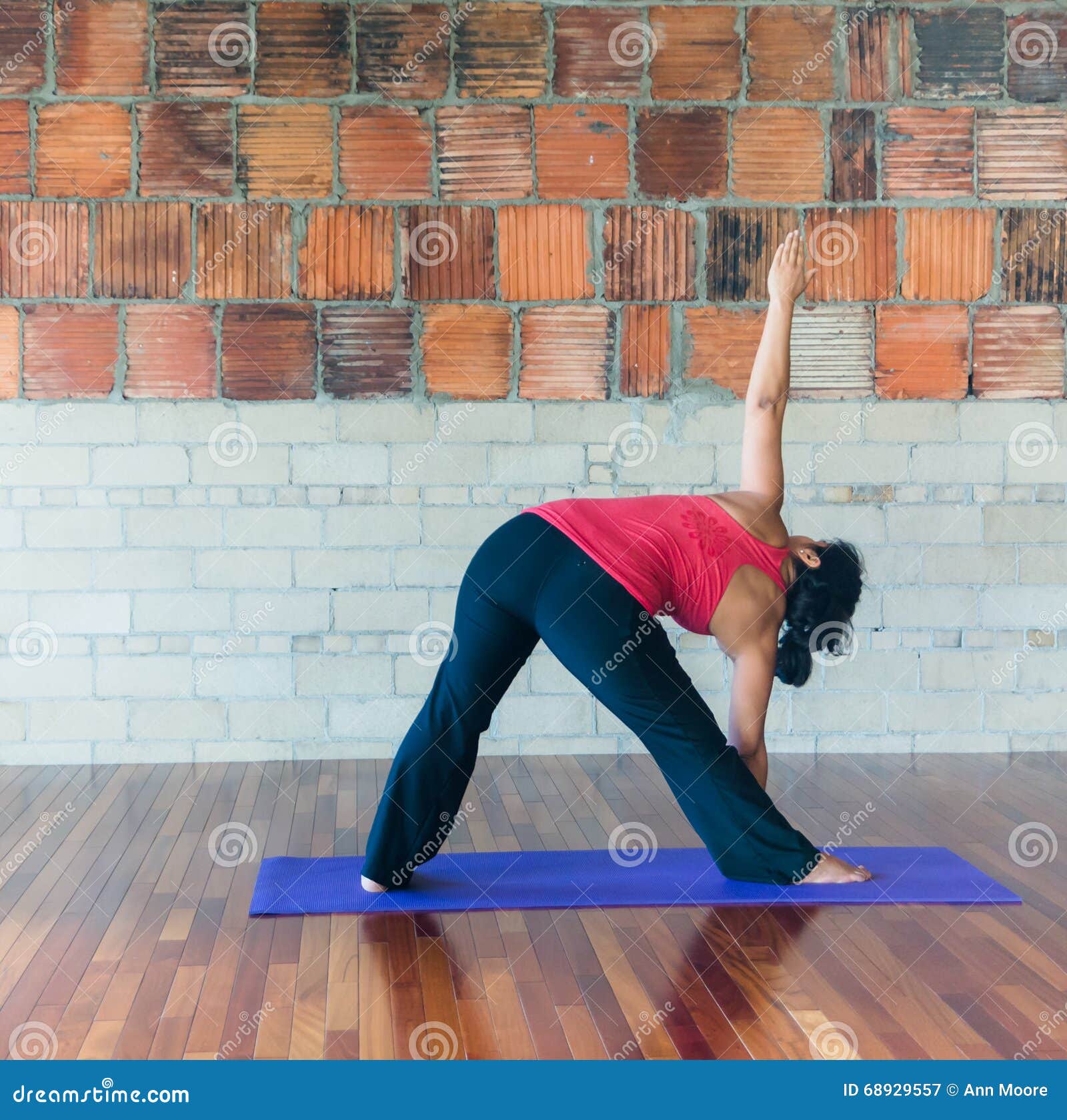 Yoga Extended Triangle Pose Stock Image - Image of breathing, yoga ...