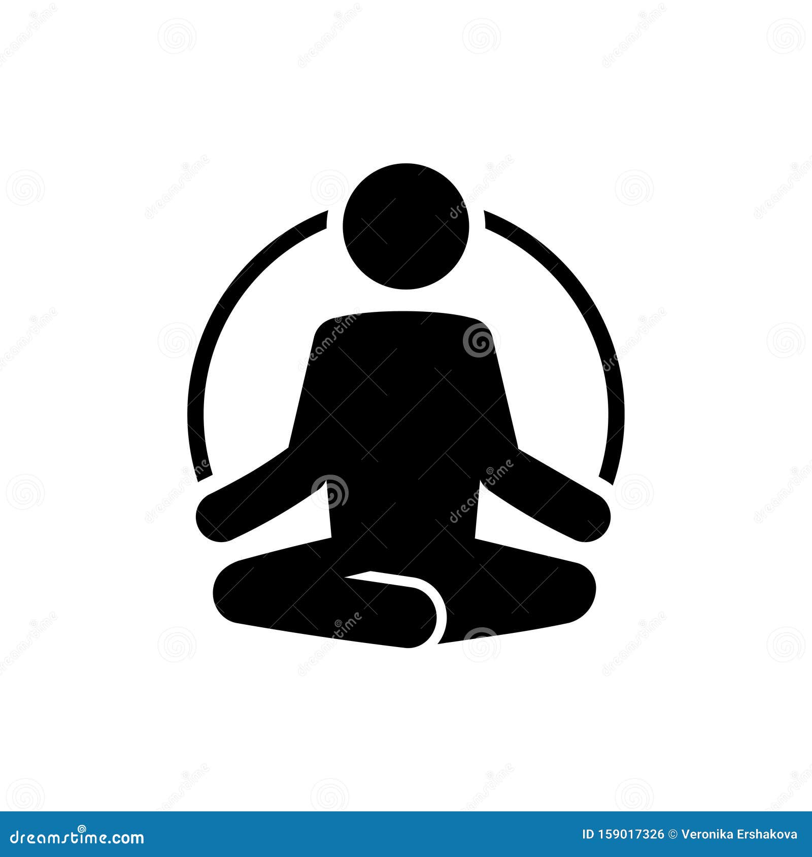 Yoga Fitness Icon in Flat Style. Meditate Concept Stock Vector ... Yoga Fitness Icon in Flat Style. Meditate Concept Stock Vector ...