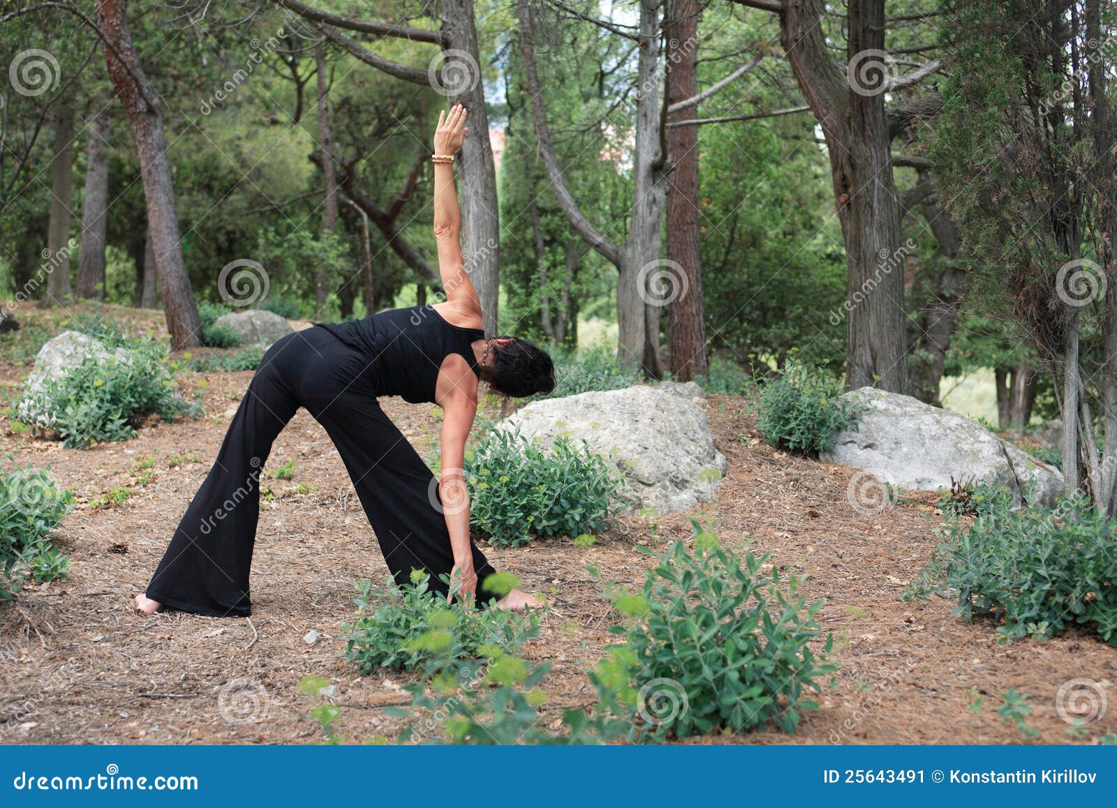 Yoga in Forest stock image. Image of like, relaxation - 25643491