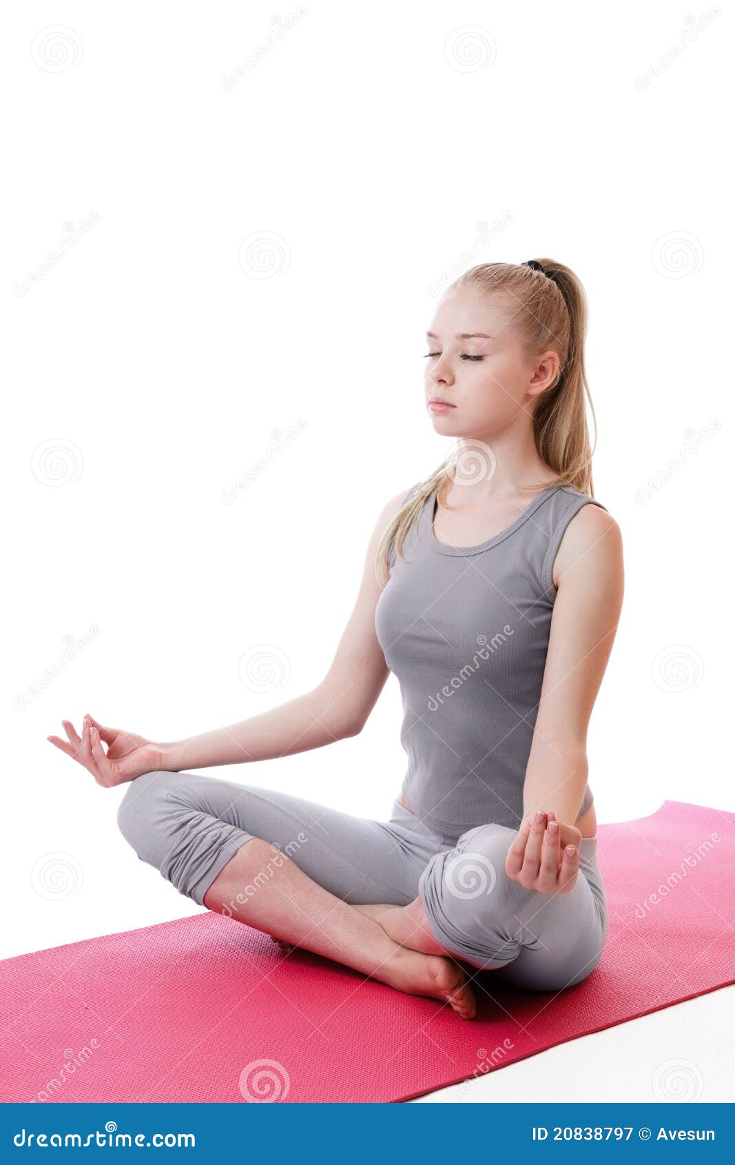 Yoga girl stock image. Image of female, vogue, slim, caucasian - 20838797