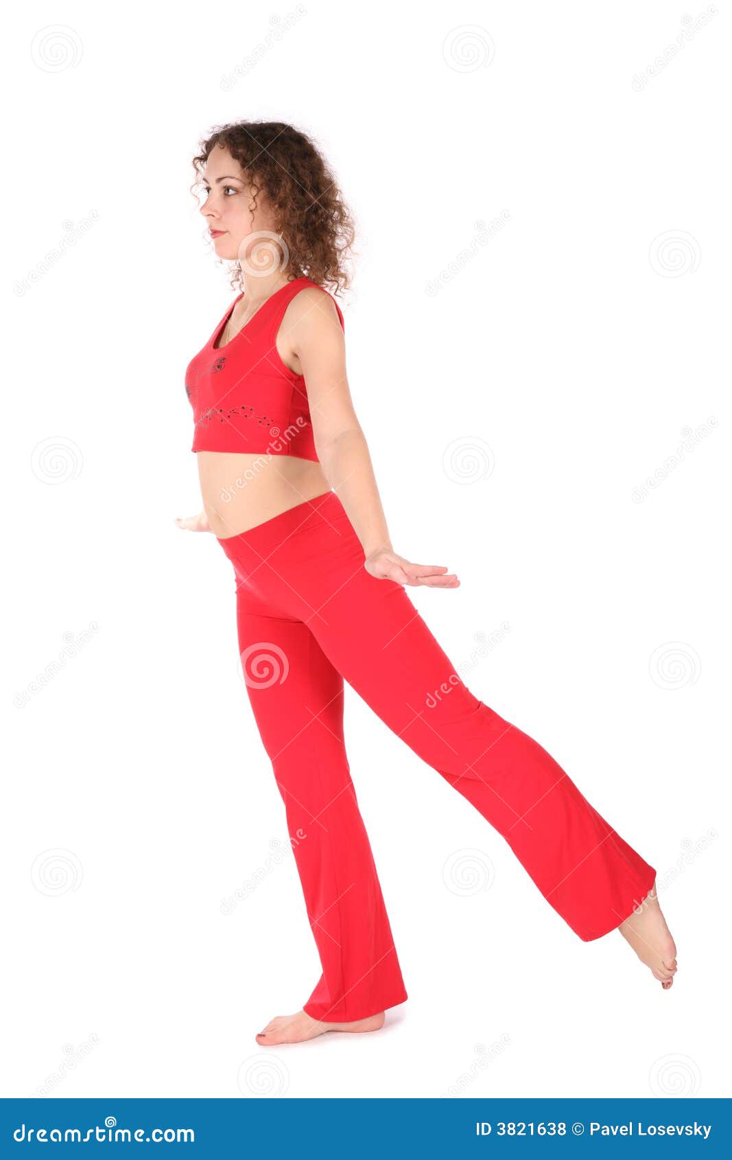 Girl Stand On Country Road Near Auto Look Into The Distance, Big High ...