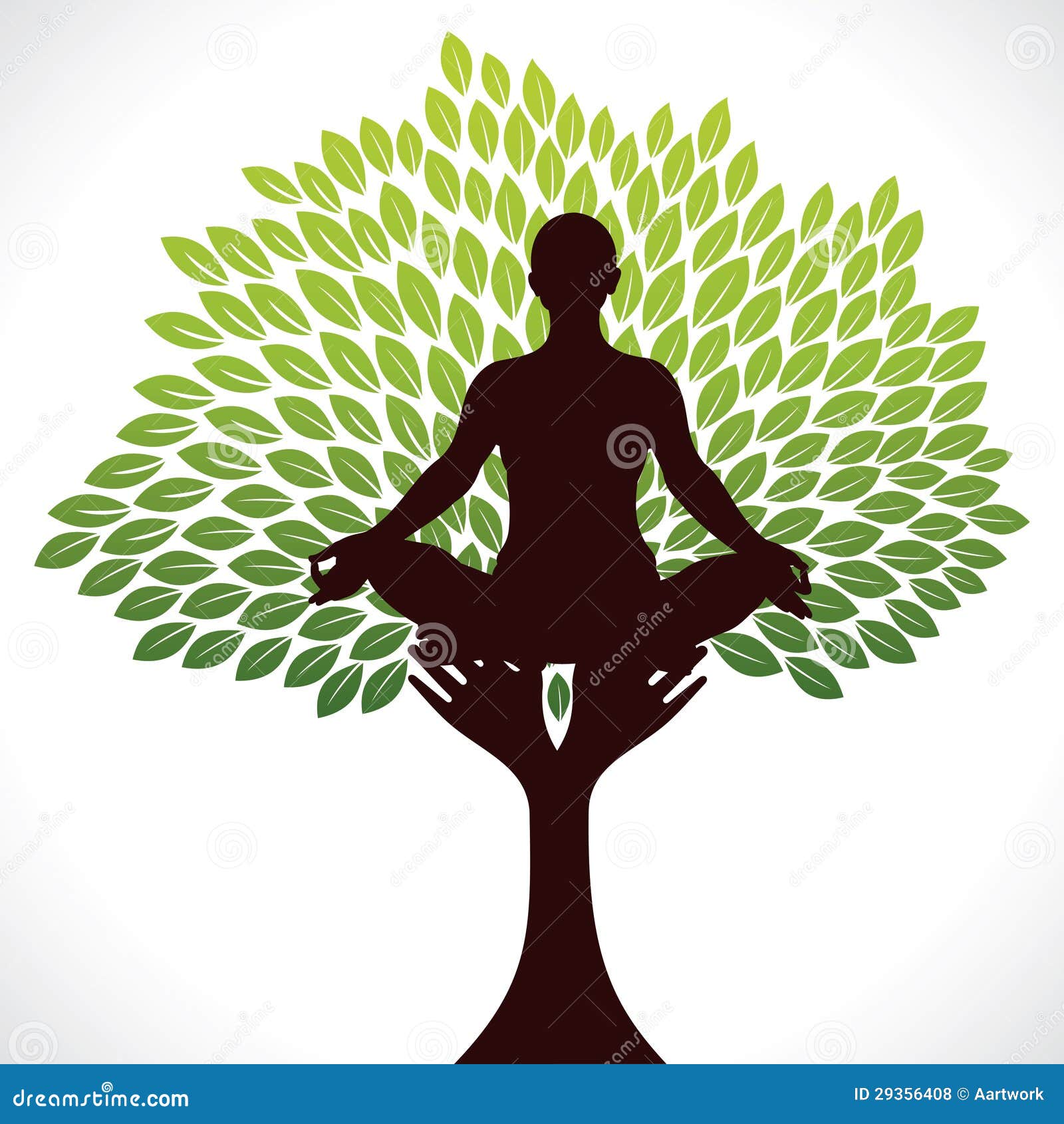 Yoga Girl In A Tree Pose Or Vrksasana, Exercise Home Cartoon Vector ...