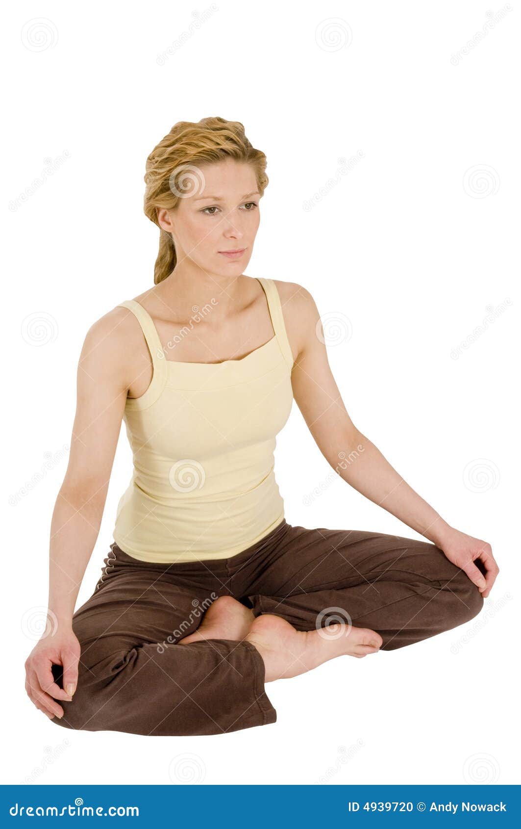 Yoga half side view stock photo. Image of expressing, behavior - 4939720