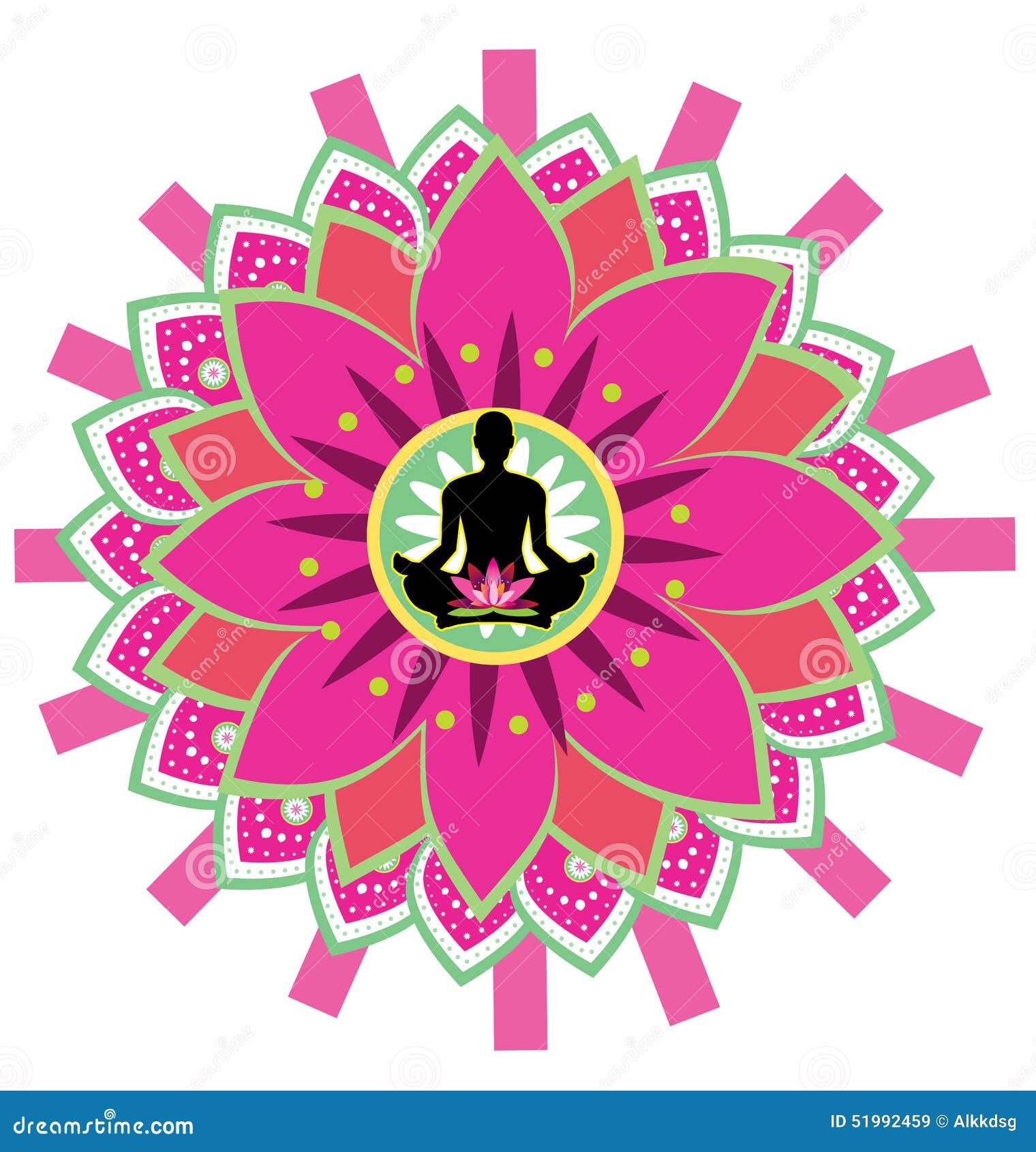 Yoga icon stock vector. Illustration of lotus, ornamental - 51992459