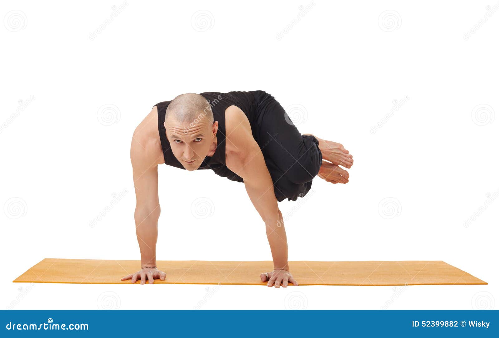 Yoga Instructor Looking at Camera while Exercising Stock Photo - Image ...
