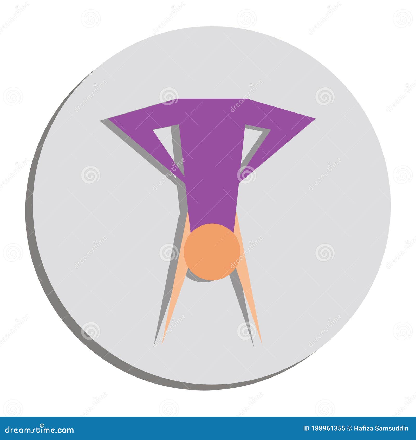 Yoga Inversion Pose. Vector Illustration Decorative Design Stock Vector ...