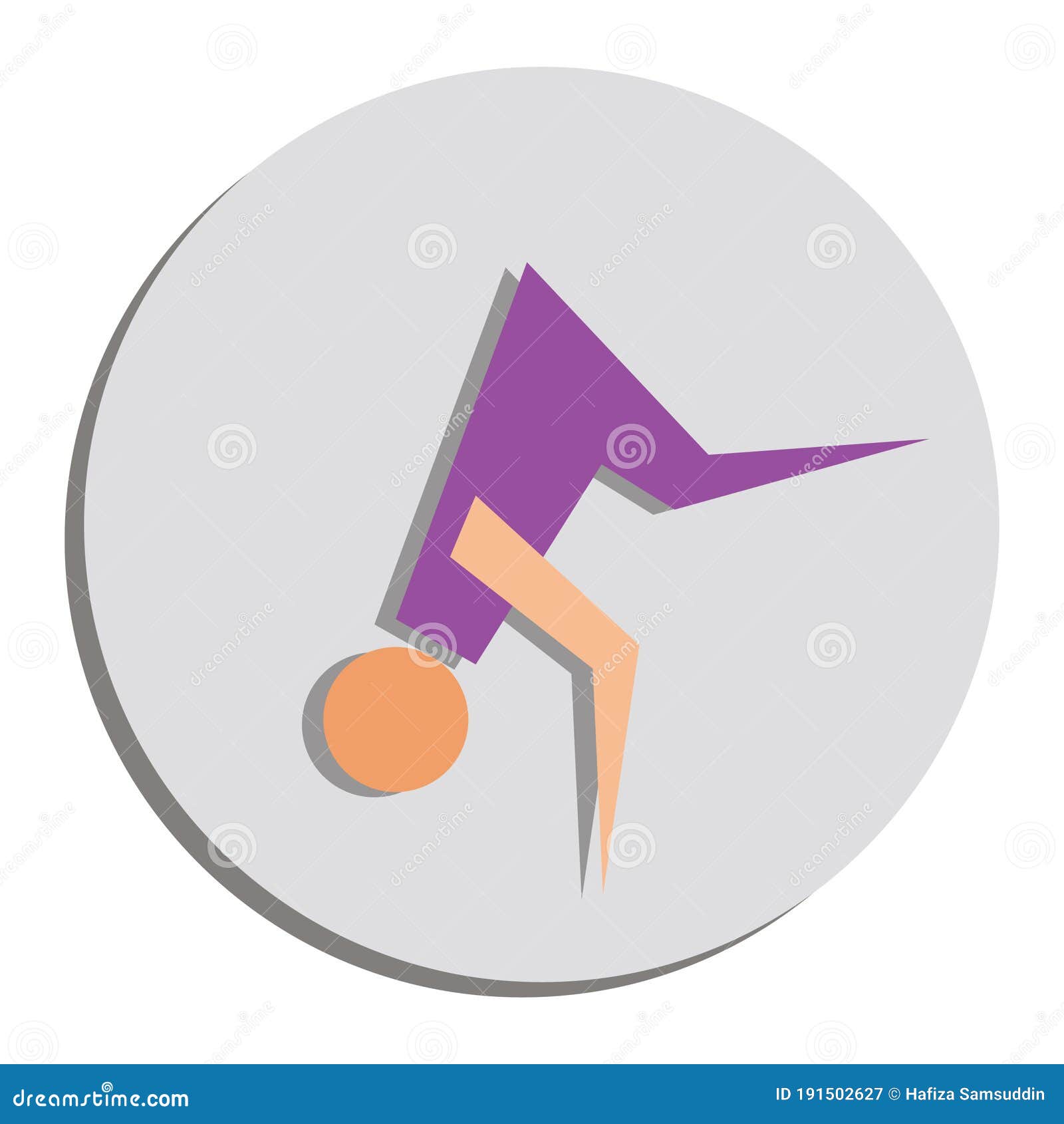 Yoga Inversion Pose. Vector Illustration Decorative Design ...
