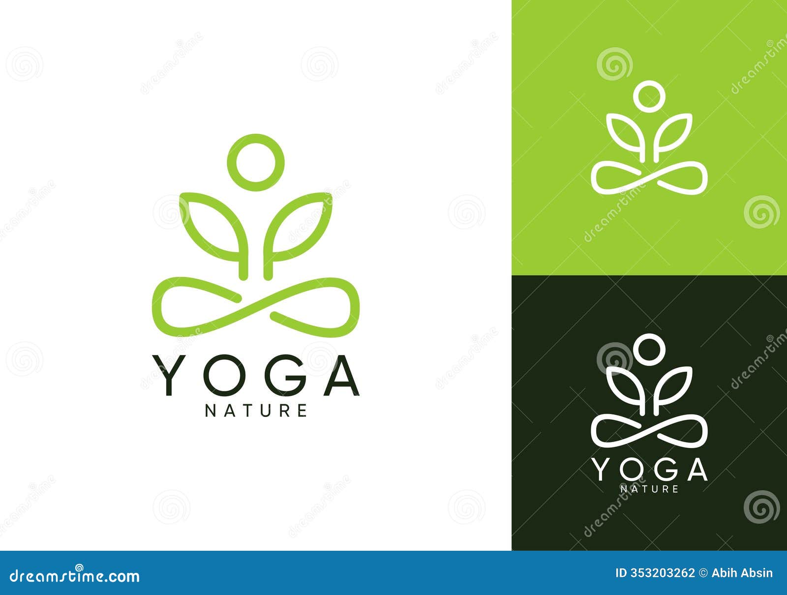 Yoga Leaf Nature Balance Logo Design Vector Stock Vector - Illustration ...