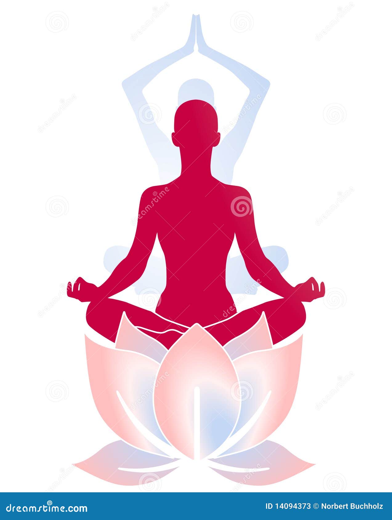 Yoga Lotus stock vector. Illustration of relax, meditation - 14094373