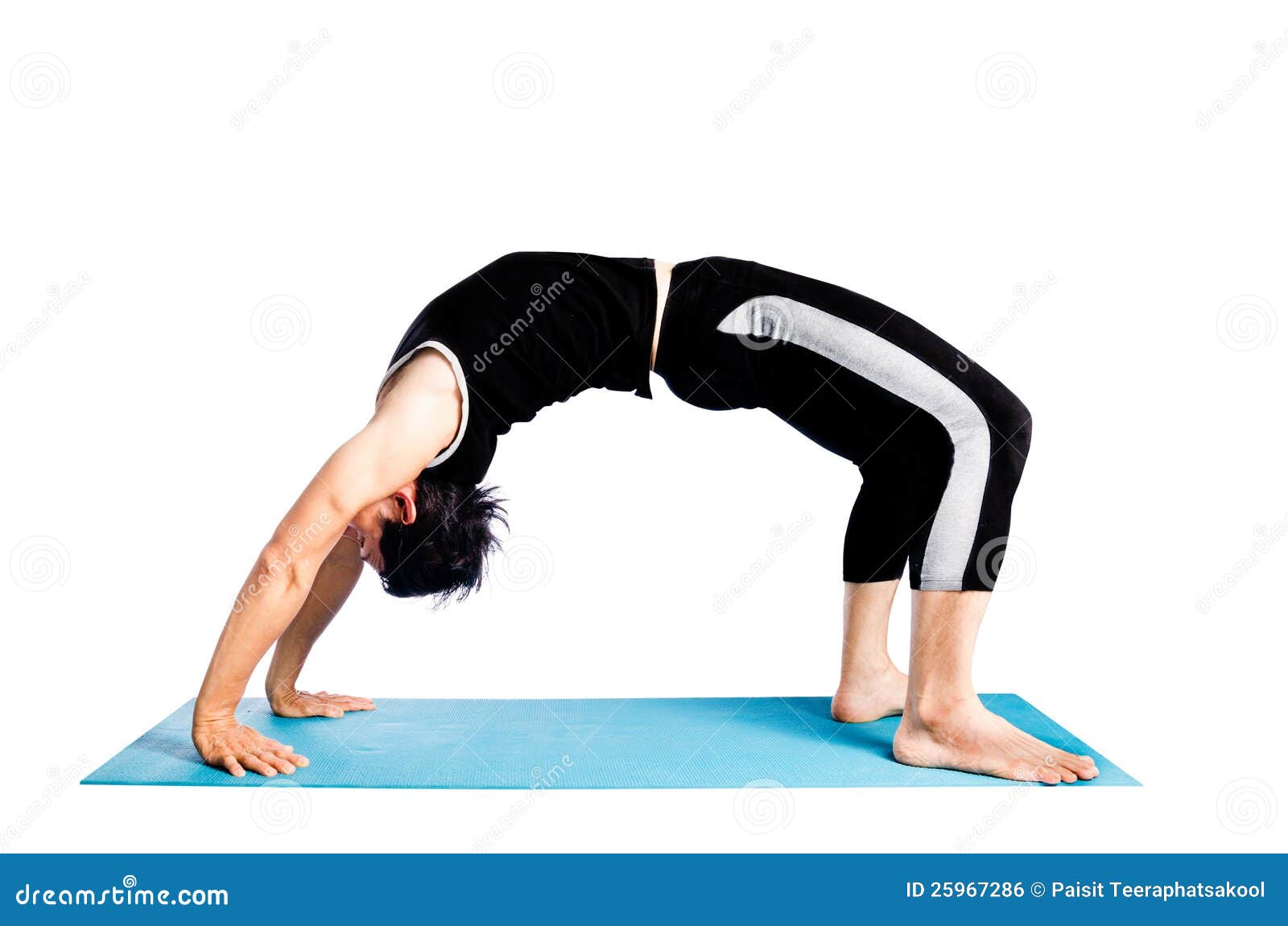 Yoga making bridge stock photo. Image of joined, body - 25967286