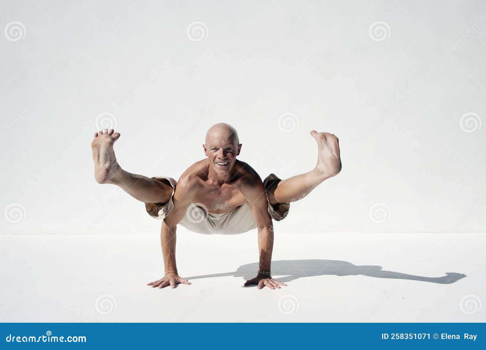 Yoga Man Practicing Advanced Asana Stock Image - Image of asana, focus ...
