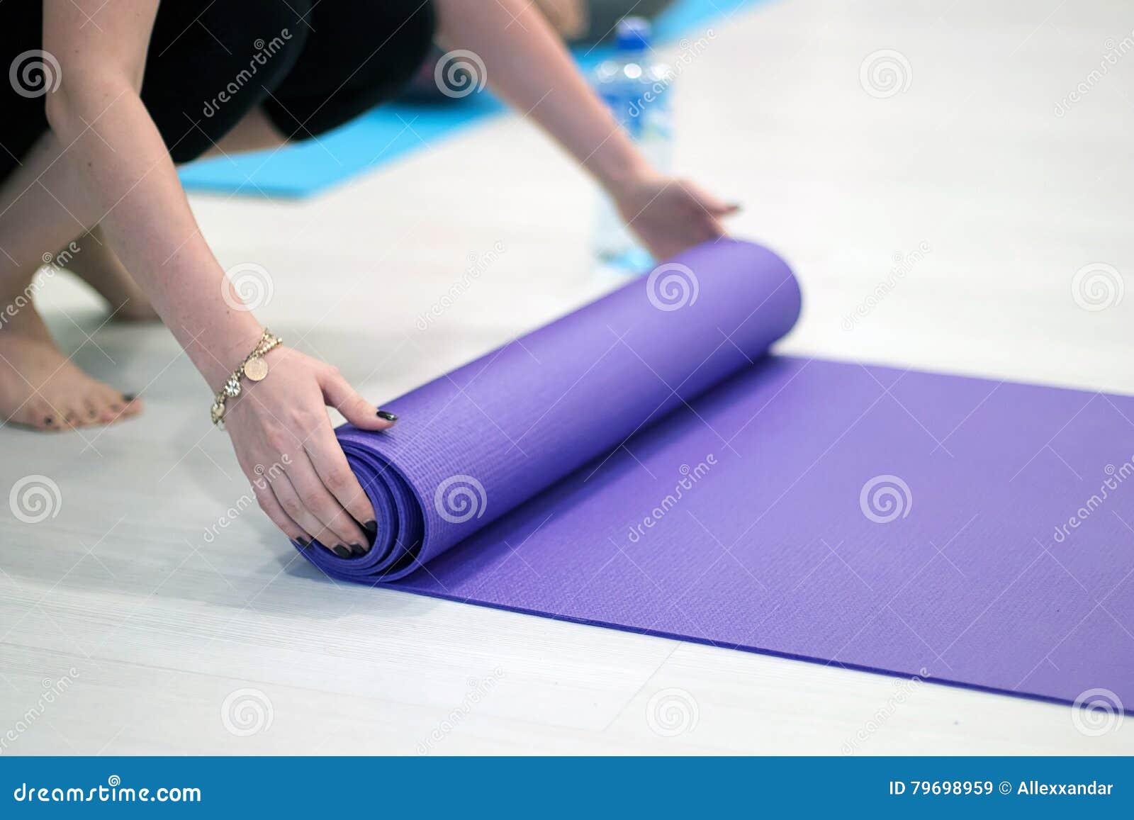Yoga Mat in Class. Yoga Mat. Stock Image - Image of activity, thin ...
