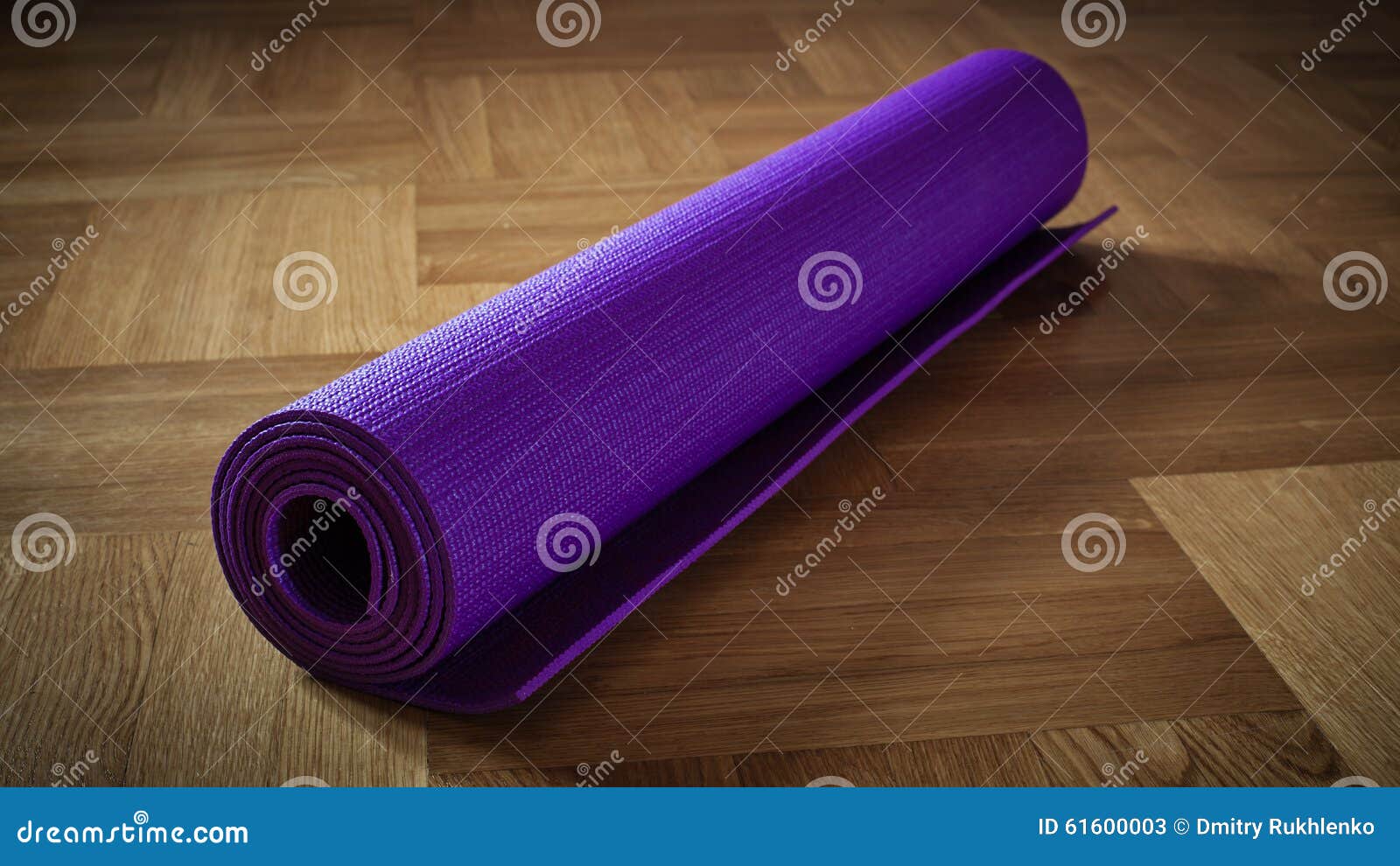 Yoga mat on floor stock image. Image of yoga, panoramic - 61600003