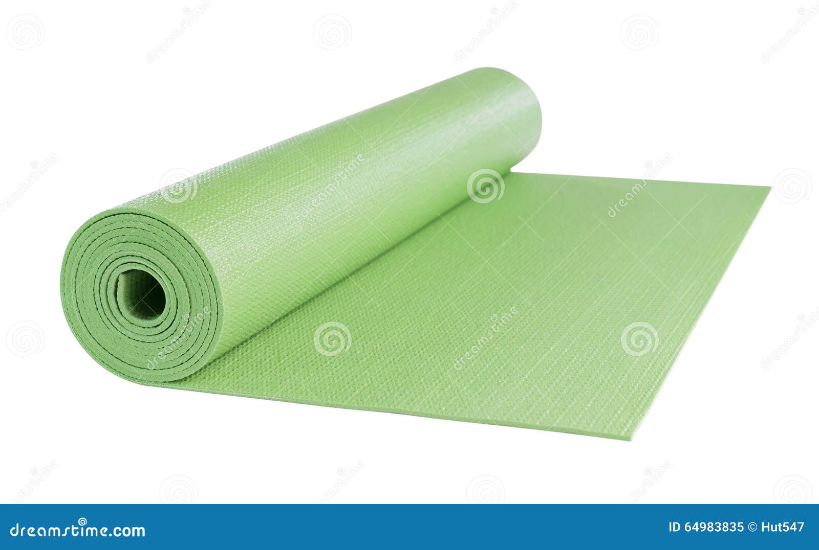 Yoga Mat Isolated on White Background Stock Image - Image of mattress ...