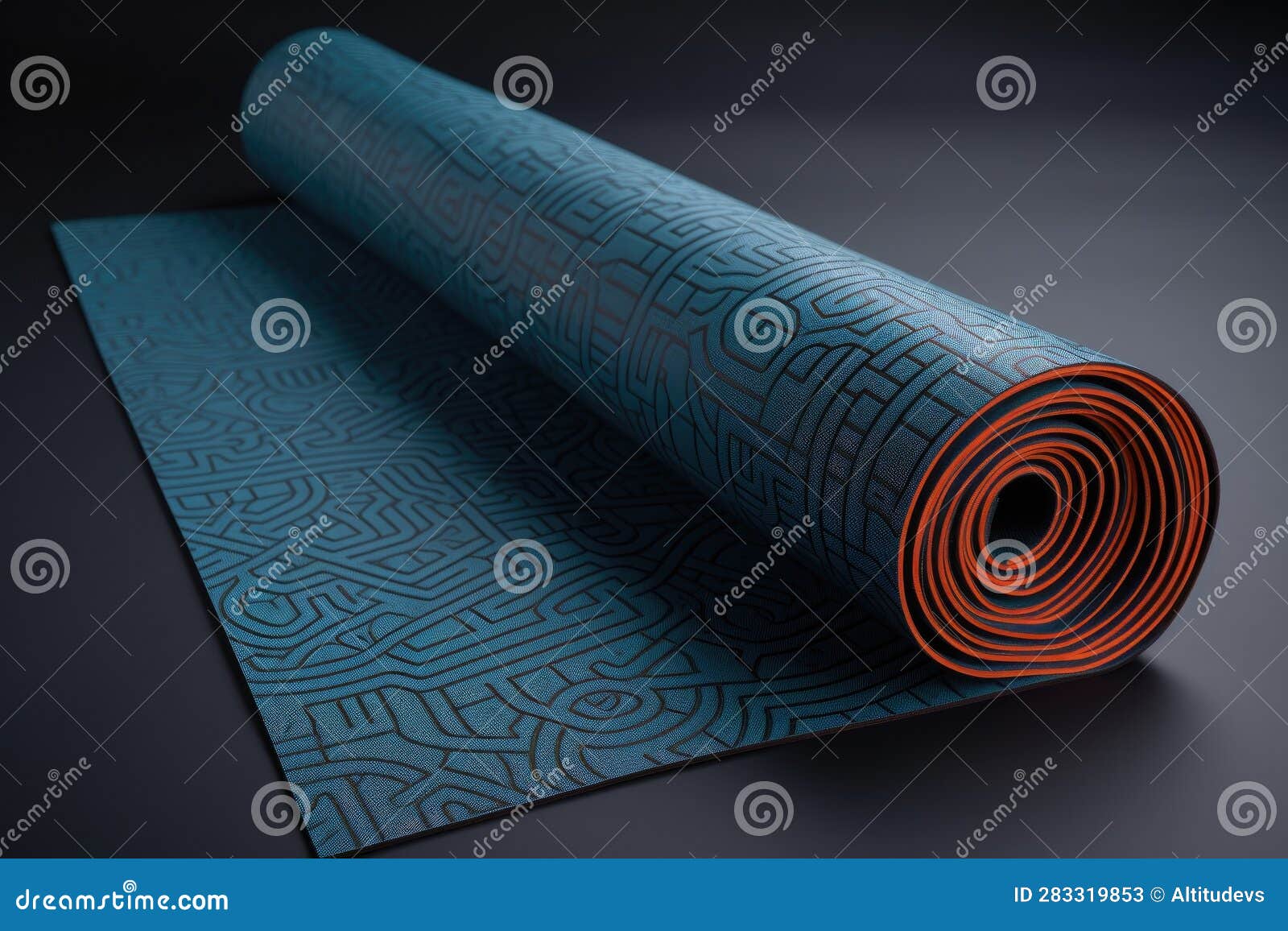Yoga Mat with Maze-like Pattern for Extra Challenge and Added Focus ...