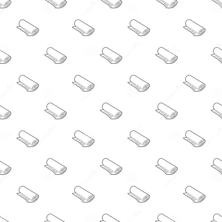 Yoga Mat Pattern Vector Seamless Stock Vector - Illustration of line ...