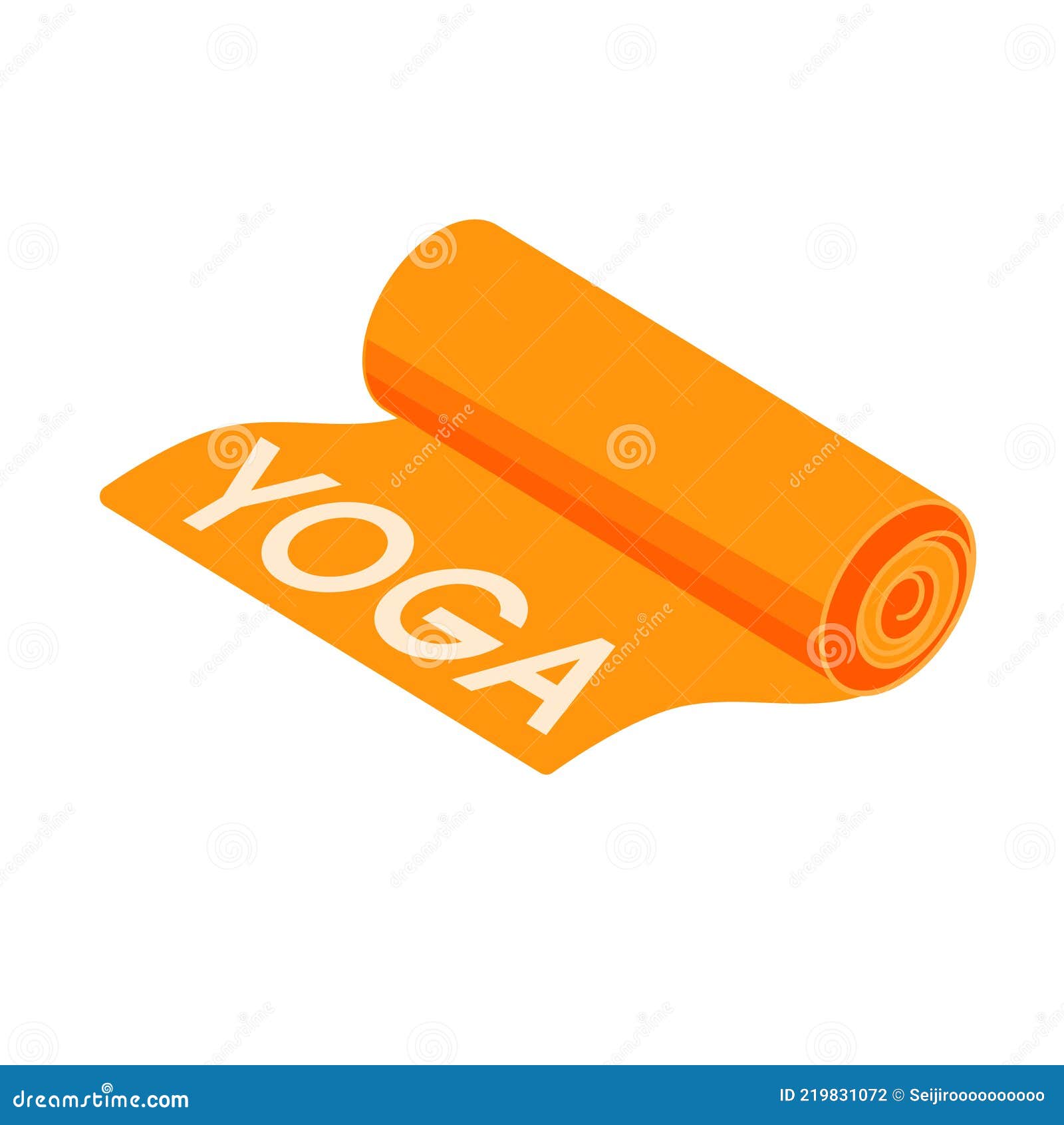 Yoga mat stock vector. Illustration of clip, object - 219831072