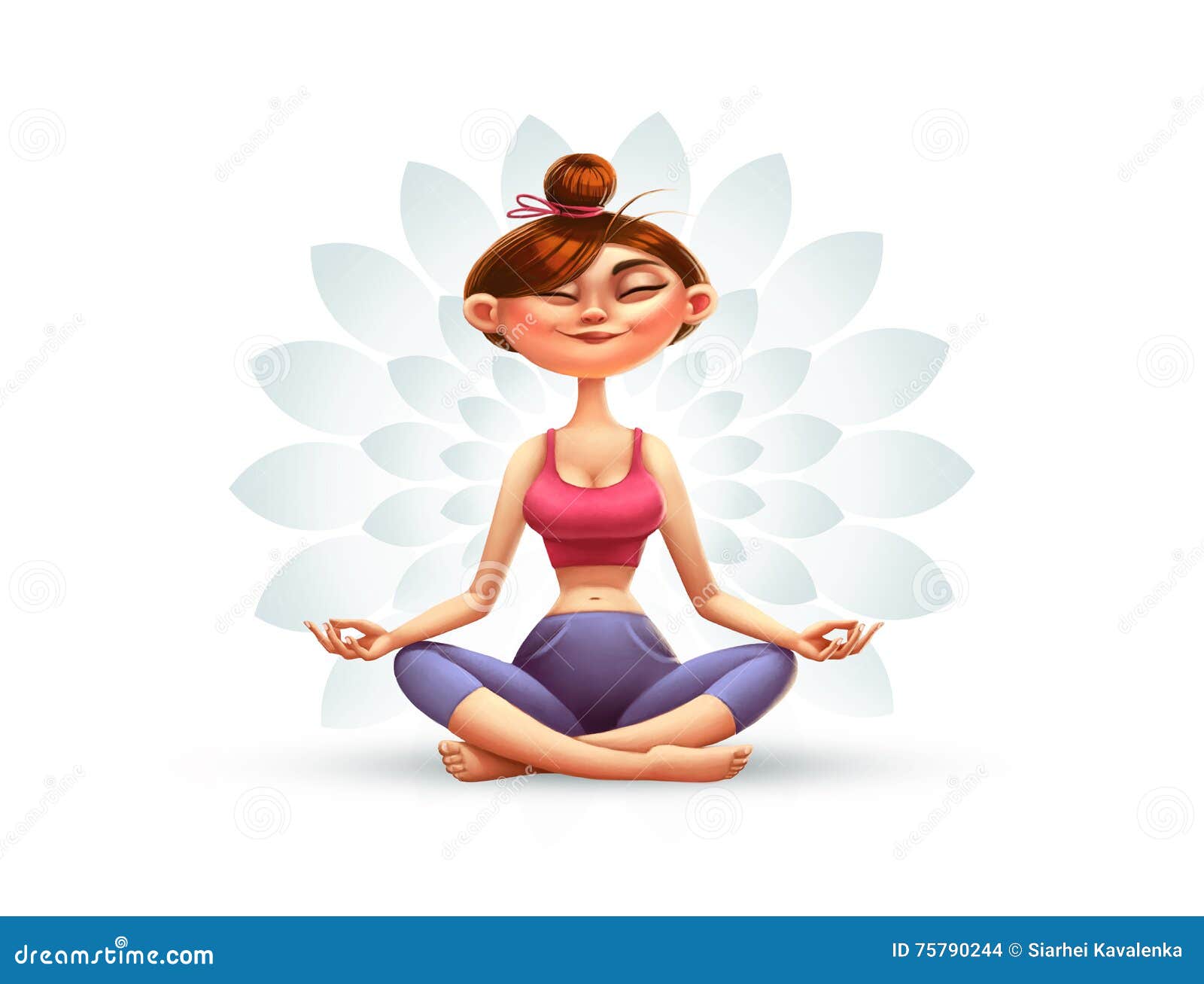 Yoga, Meditation Och Avkoppling, Tecknad Filmillustration Stock ... Yoga, Meditation Och Avkoppling, Tecknad Filmillustration Stock ...