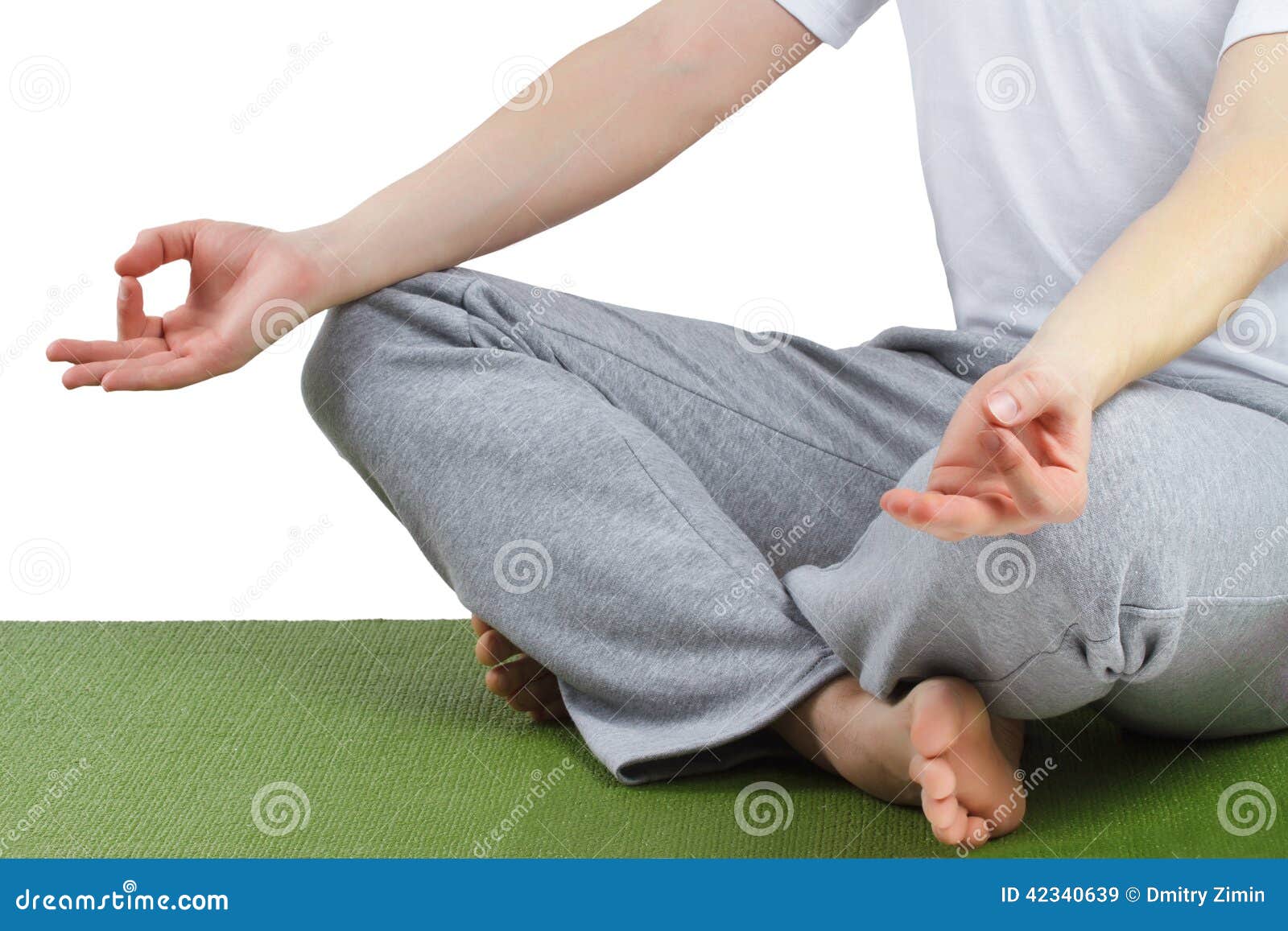 Yoga meditation pose. stock image. Image of healthy, male - 42340639