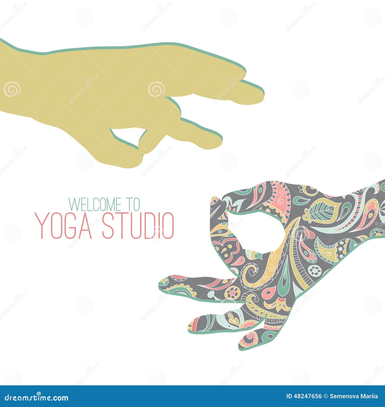 Surya Mudra Or Agni Mudra. Yoga Hand Gesture. Meditation. Vector ...