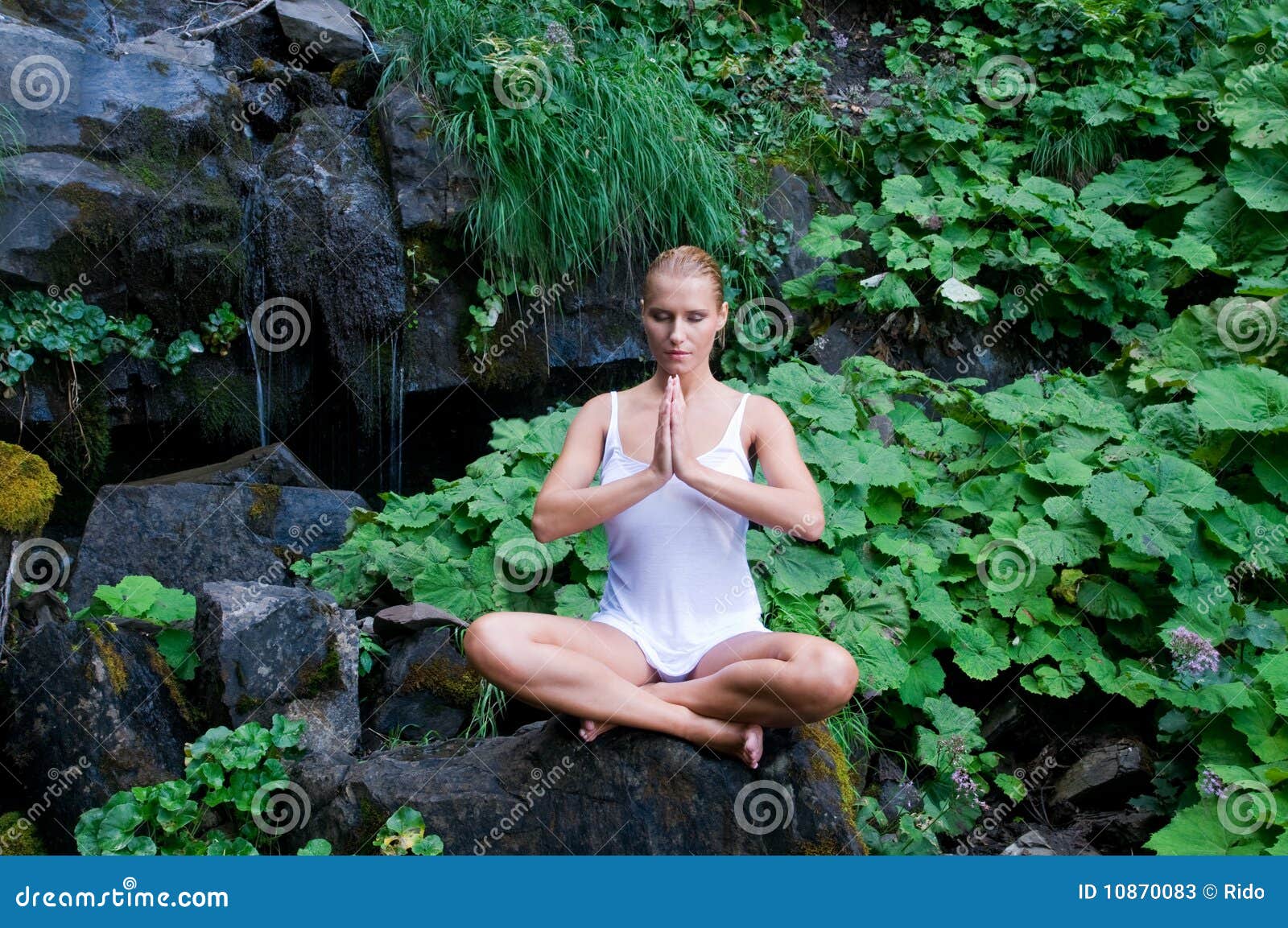 Yoga in the nature stock image. Image of balance, attractive - 10870083