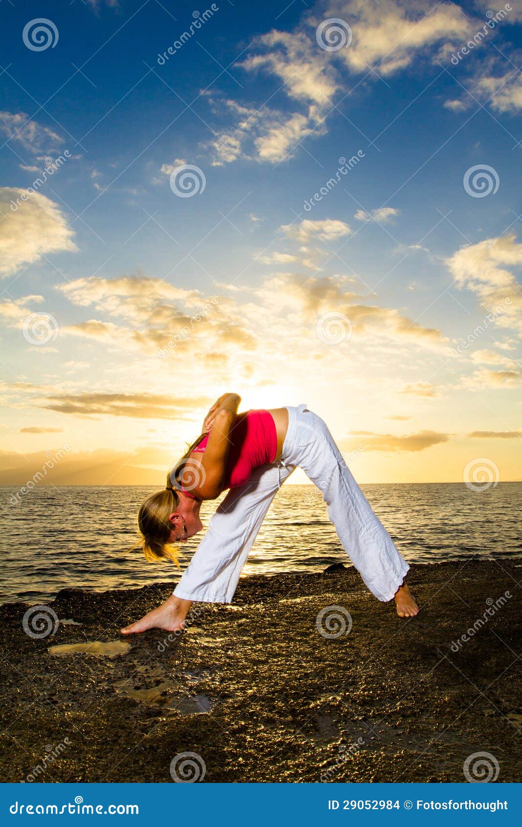 Yoga by the Ocean stock photo. Image of girl, lifestyle - 29052984