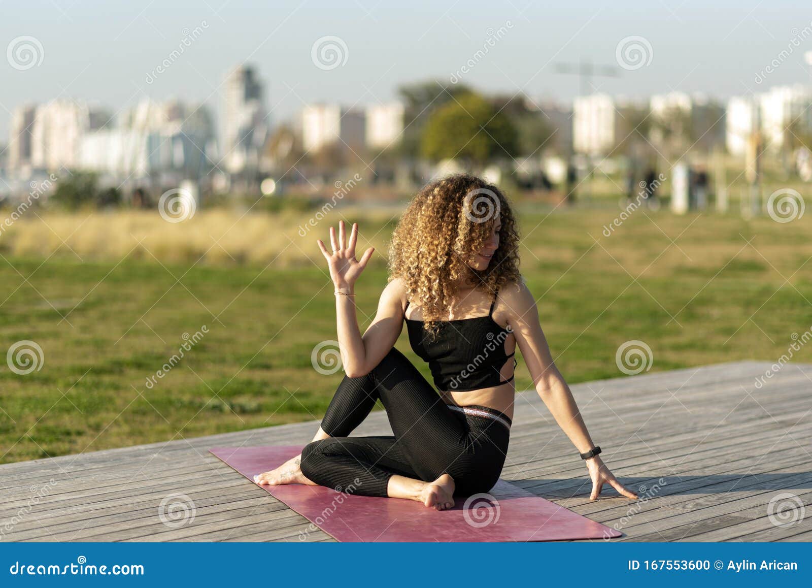 Yoga Pose - Ardha Matsyendrasana Stock Photo - Image of ardha, girl ...