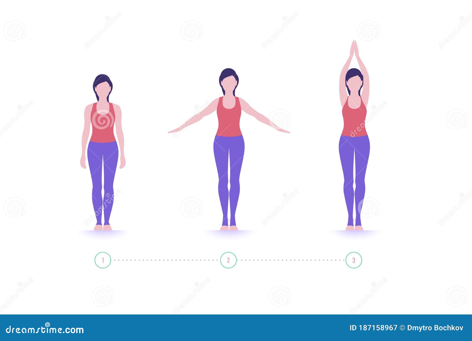 Yoga Pose. Home Workouts. Exercise Step By Step. Vector | CartoonDealer ...