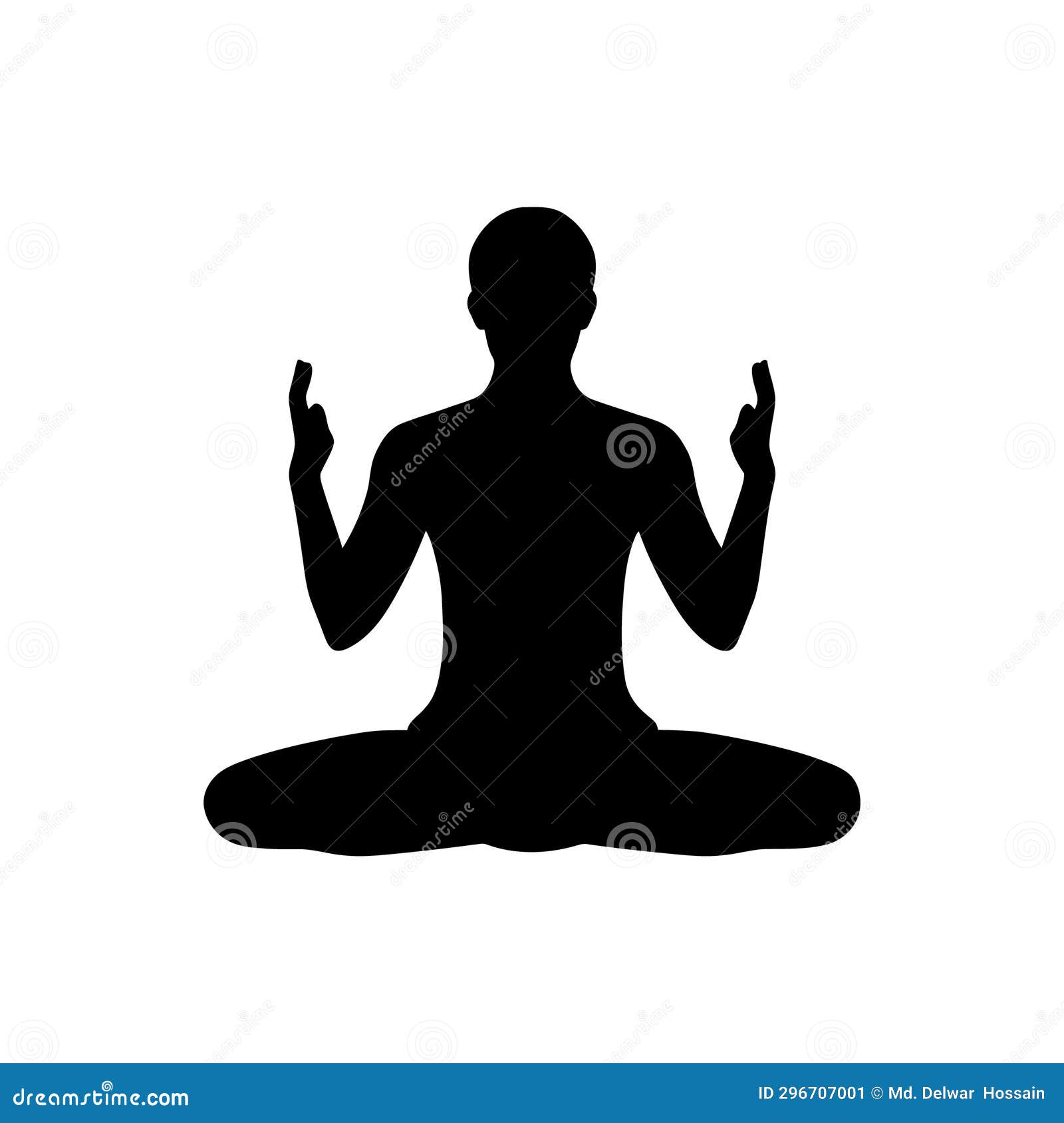 Yoga Pose Icon stock vector. Illustration of pose, sign - 296707001