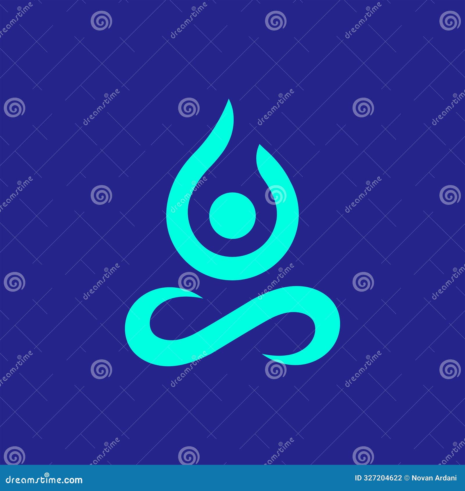 Yoga Pose with Infinity Symbol Stock Vector - Illustration of label ...