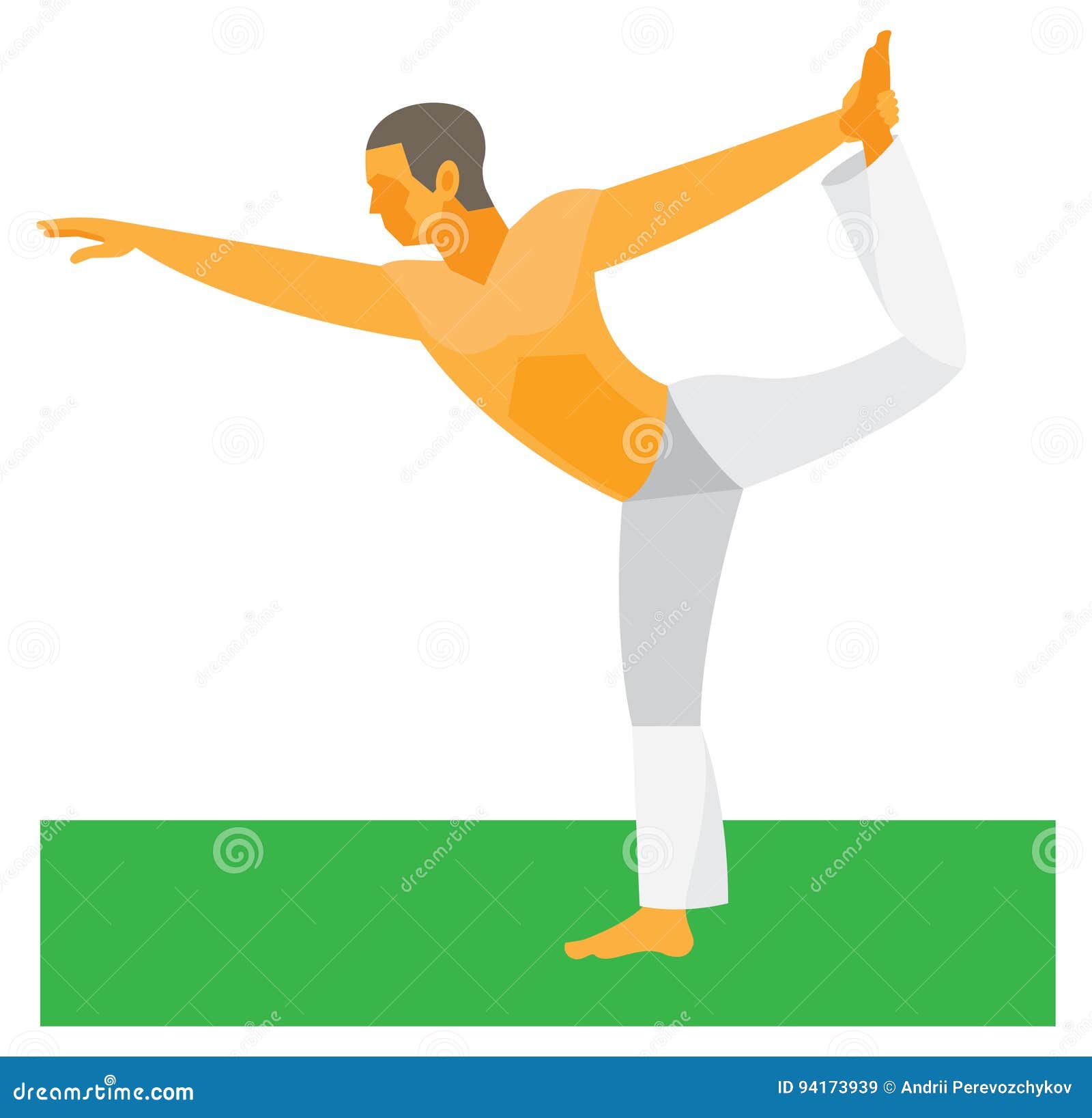 Yoga.Pose King of the Dance Stock Vector - Illustration of ...