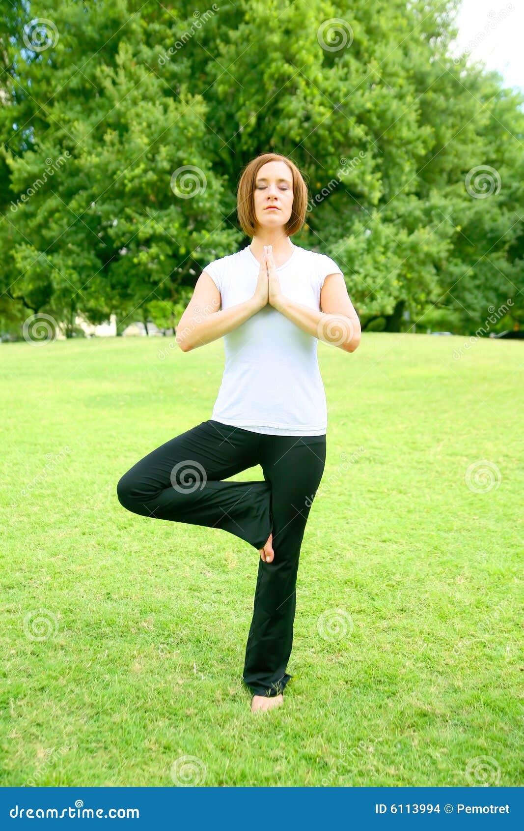 Yoga Pose Outdoor stock photo. Image of wellbeing, caucasian - 6113994