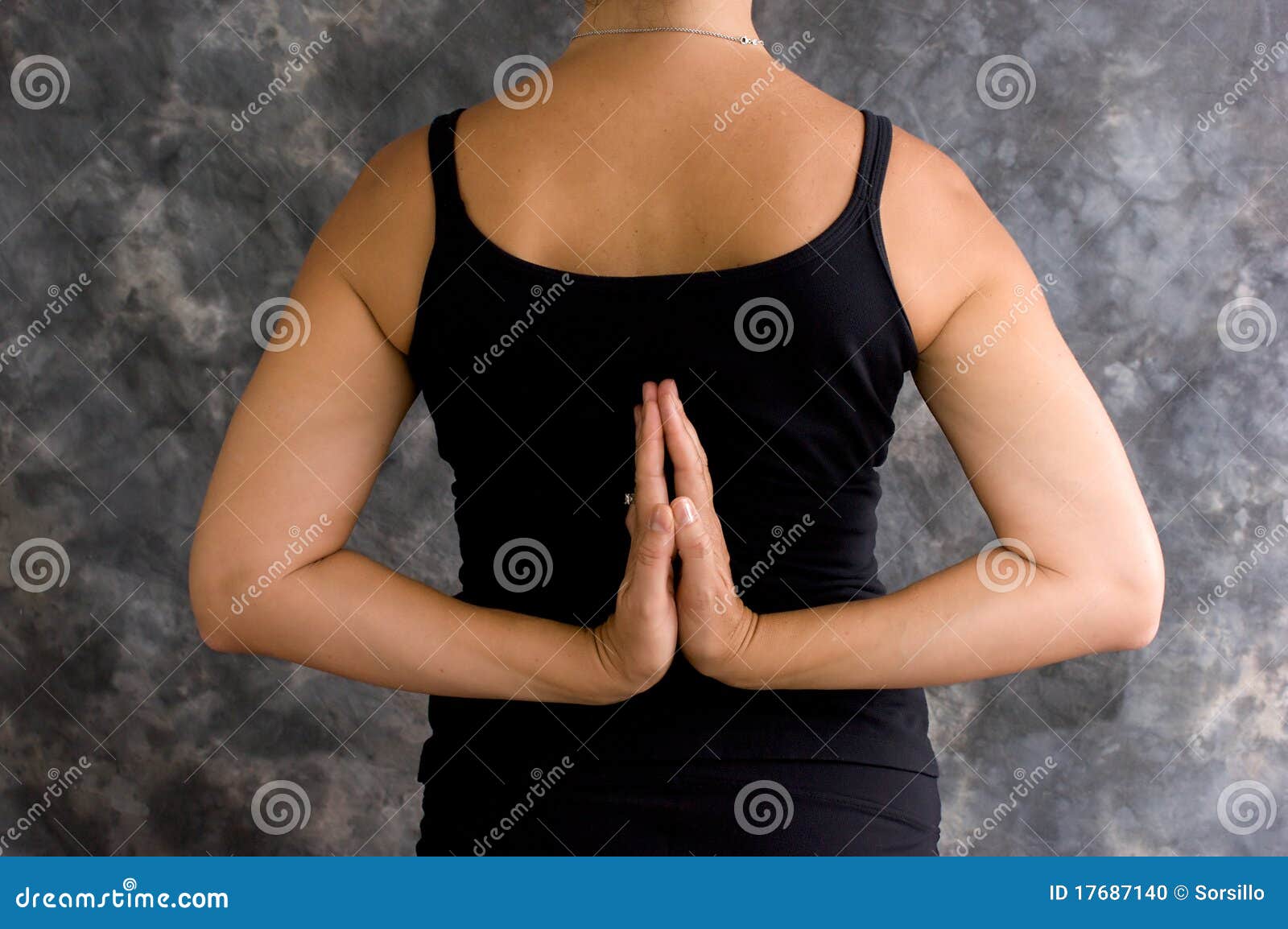 Yoga Pose Reverse Prayer Asana Stock Photo - Image of standing, studio ...