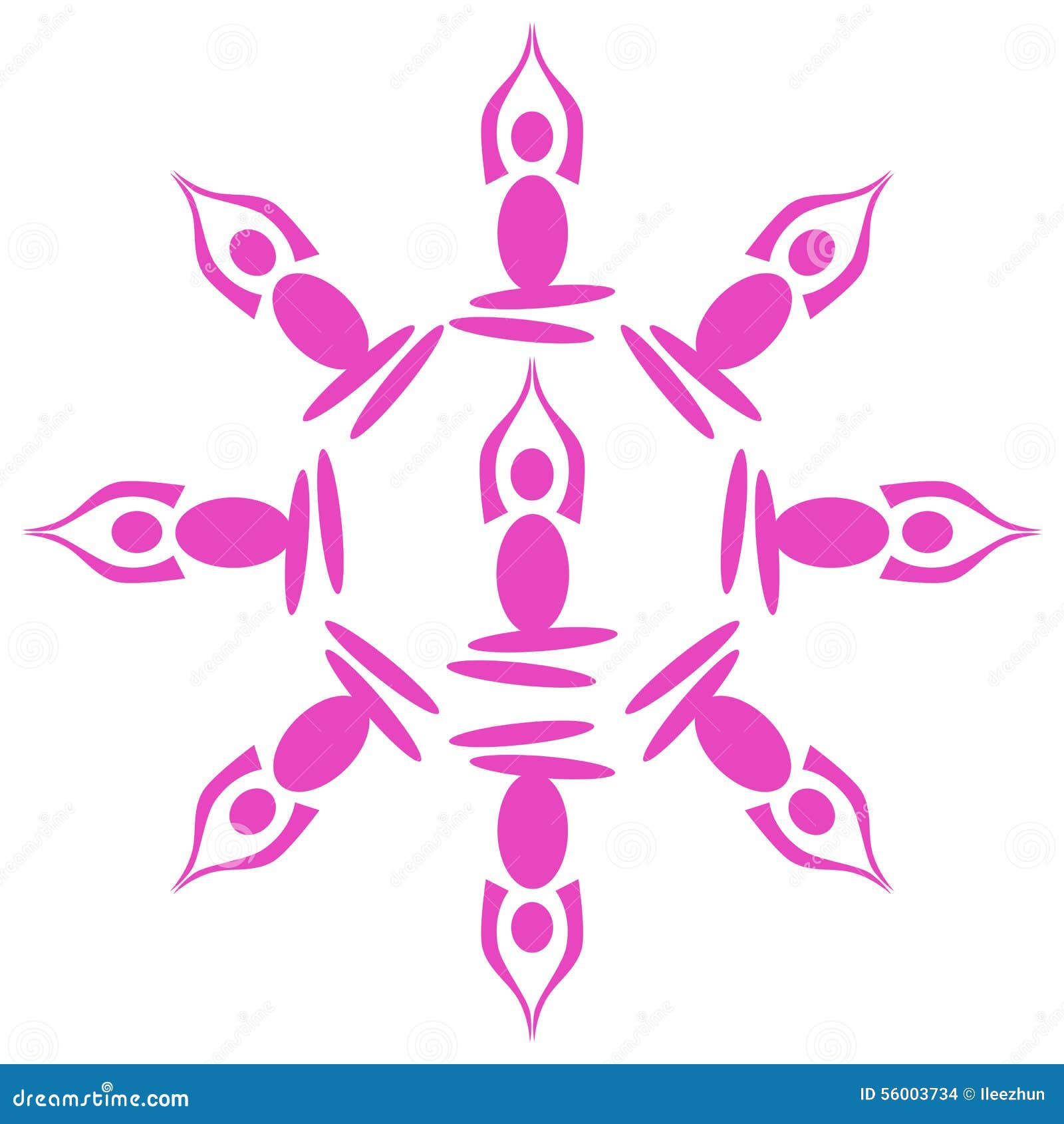 Yoga Day Circular Yoga Poses Green Royalty-Free Stock Photography ...